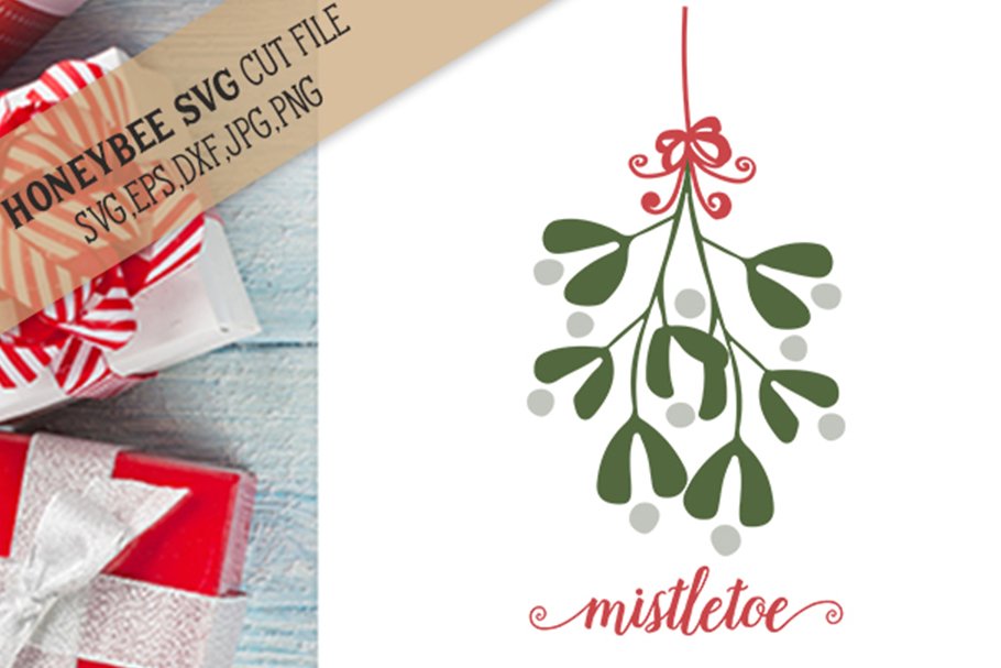 Mistletoe Swag svg (8892) | SVGs | Design Bundles