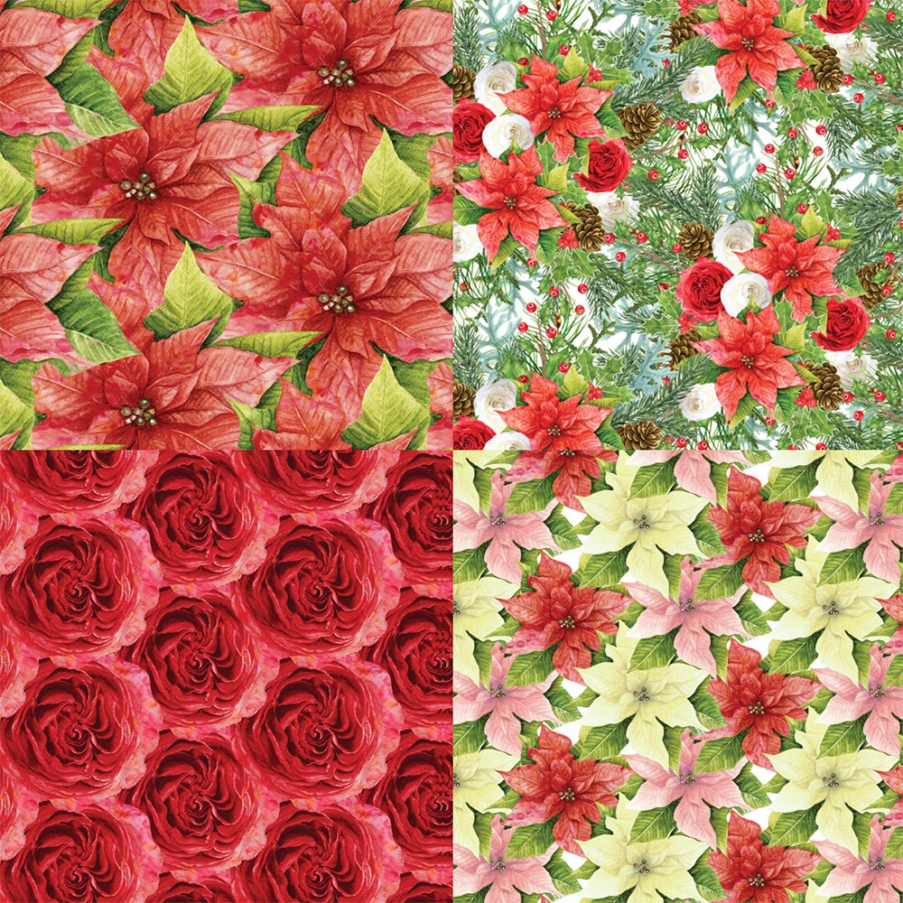 Garden Of Christmas 16 Papers Digital Paper Pack (102949) | Backgrounds ...