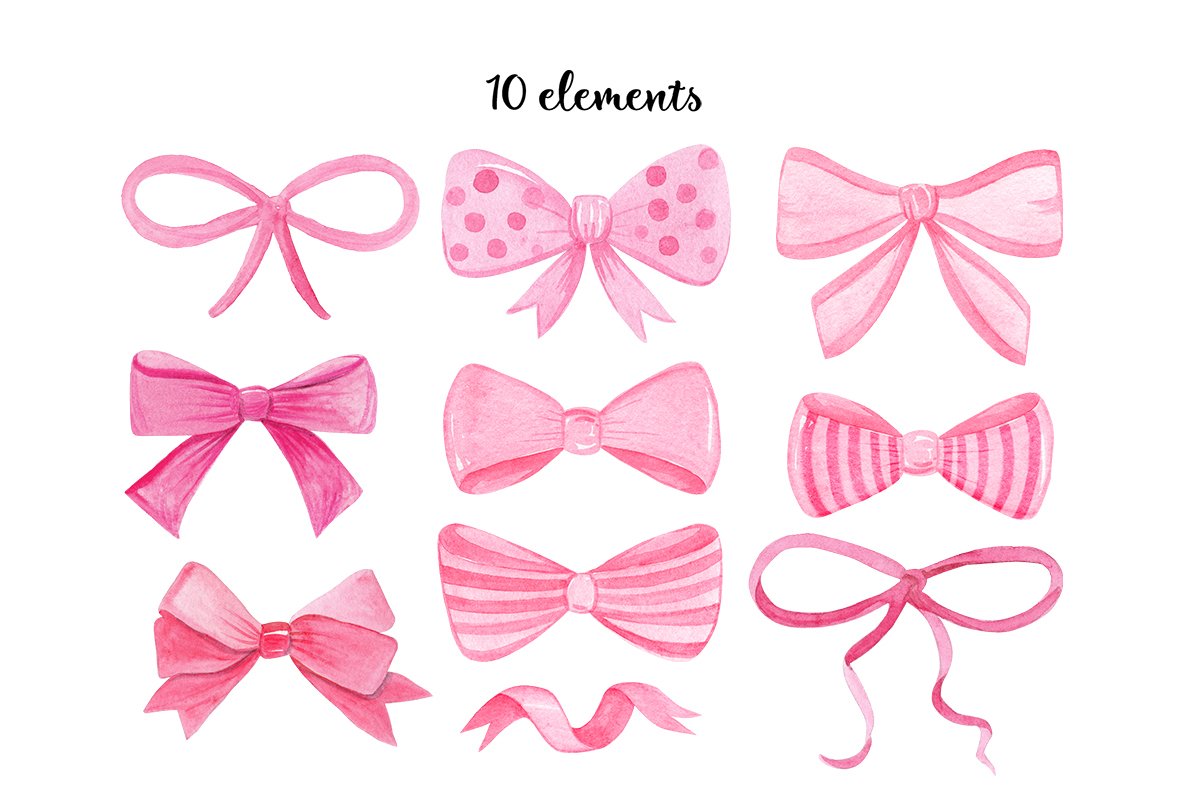 Light Pink Ribbon Bow Clipart