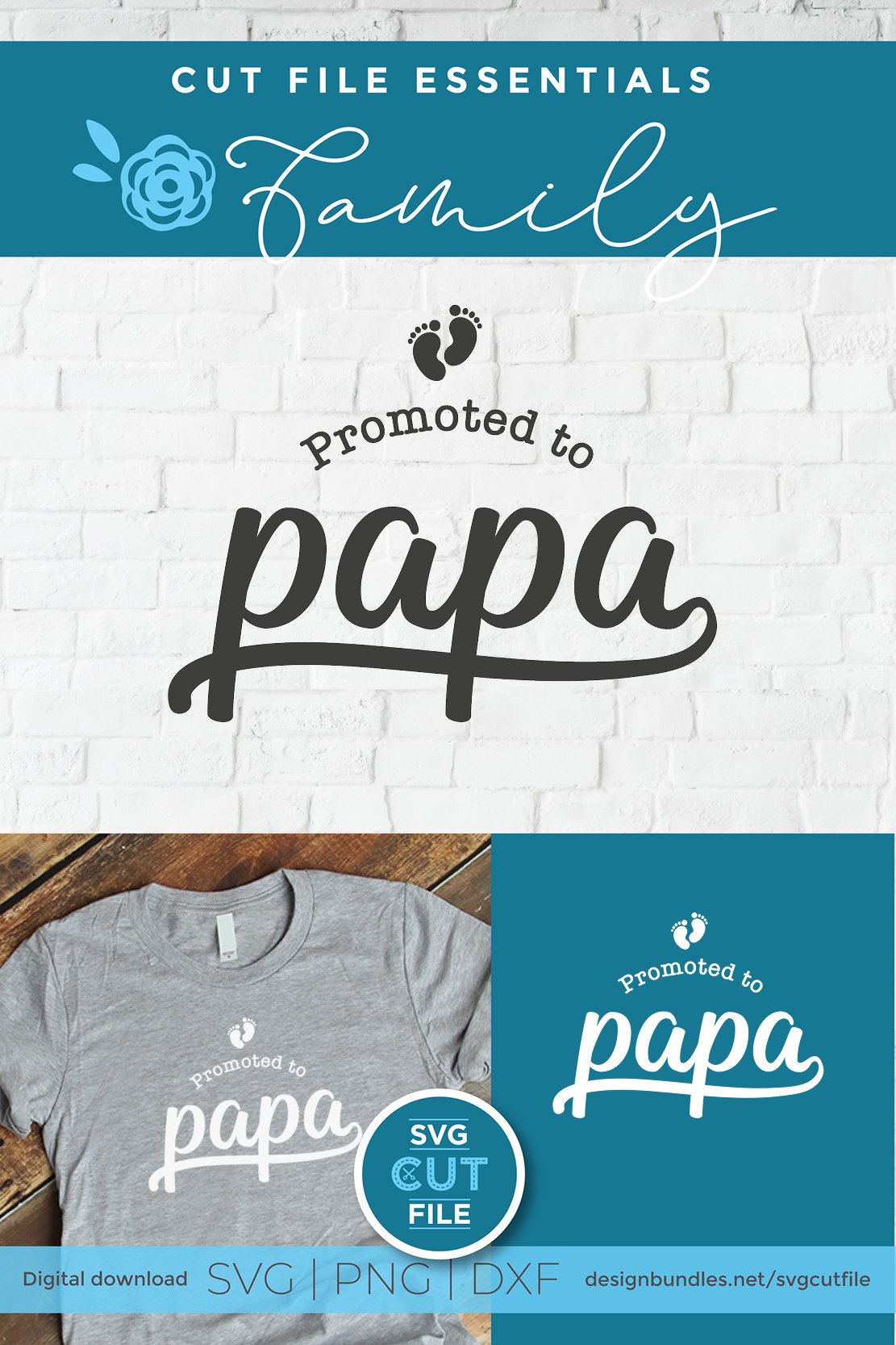 Papa svg - a Promoted to Papa svg file for crafters (897088) | Cut ...