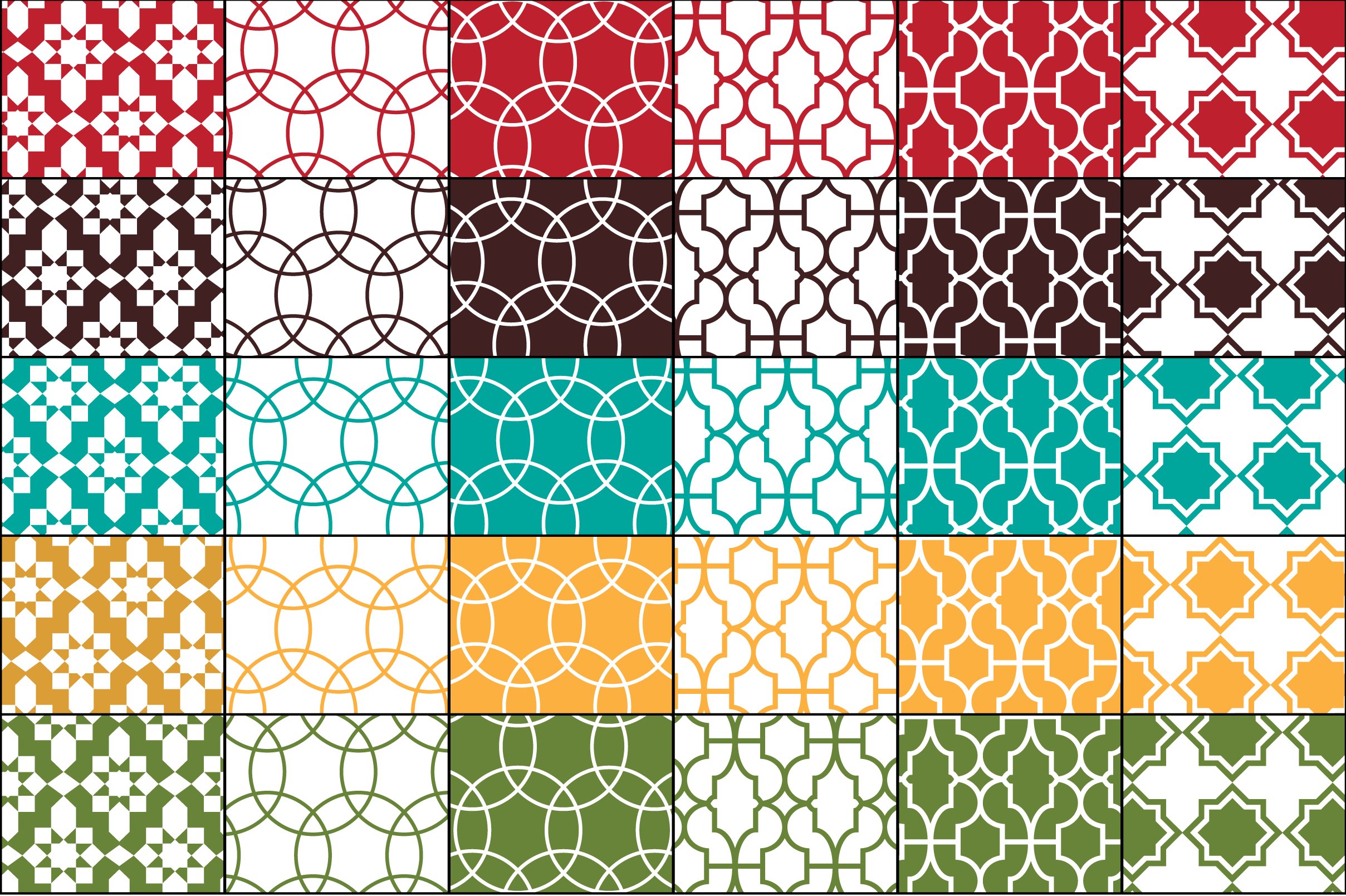 Seamless Moroccan Pattern Bundle (148578) | Patterns | Design Bundles