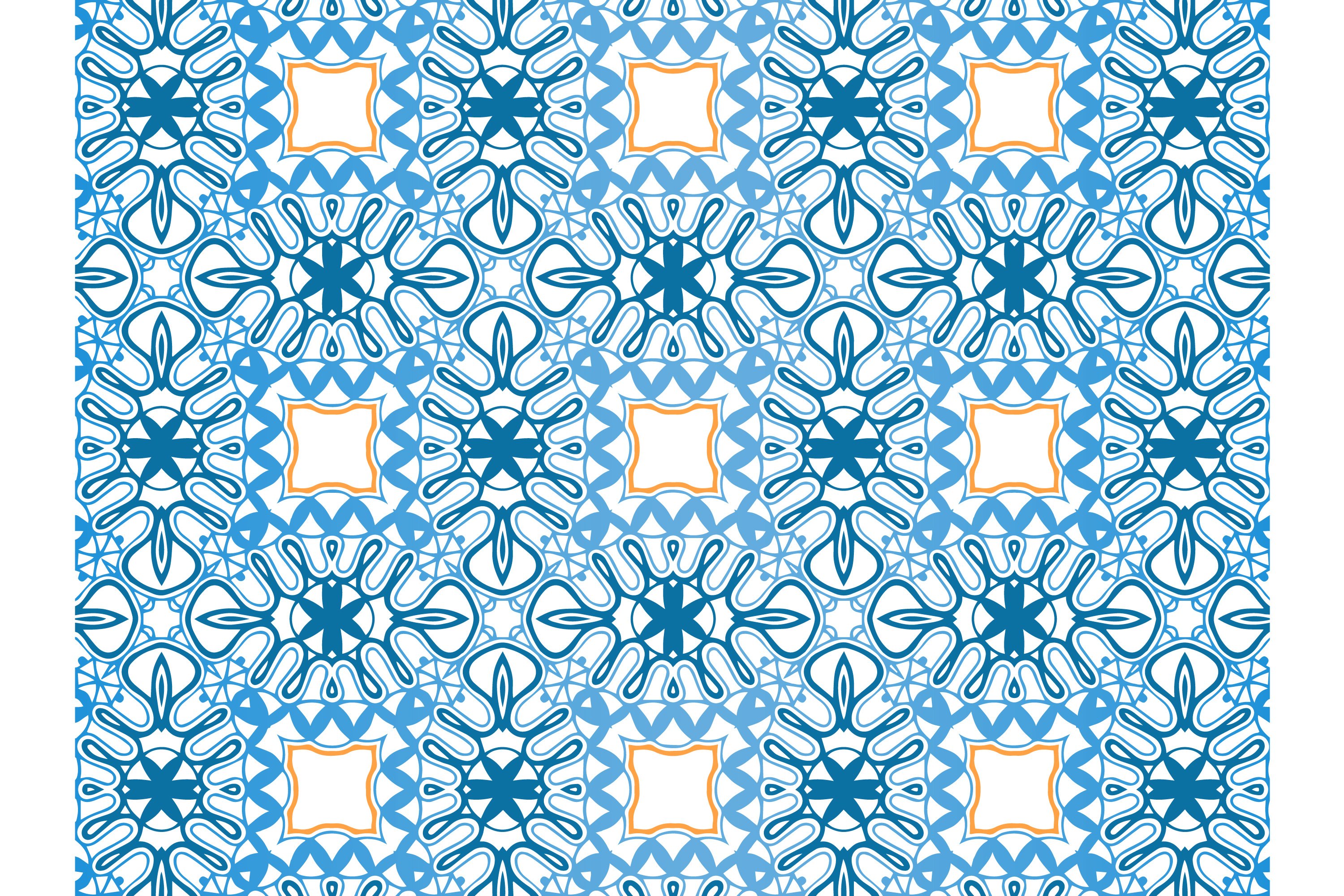 Pattern Abstract Blue Orange Color (825806) | Patterns | Design Bundles