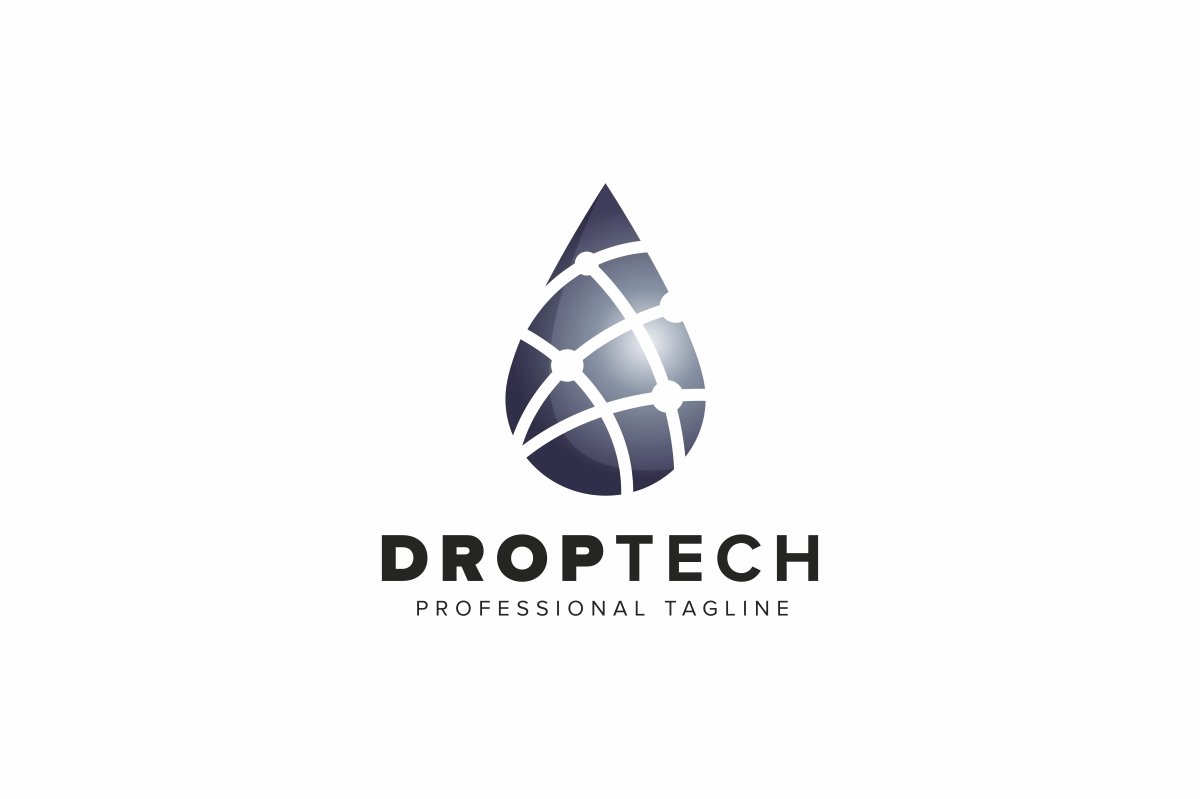 Drop Technology Logo (273602) | Logos | Design Bundles