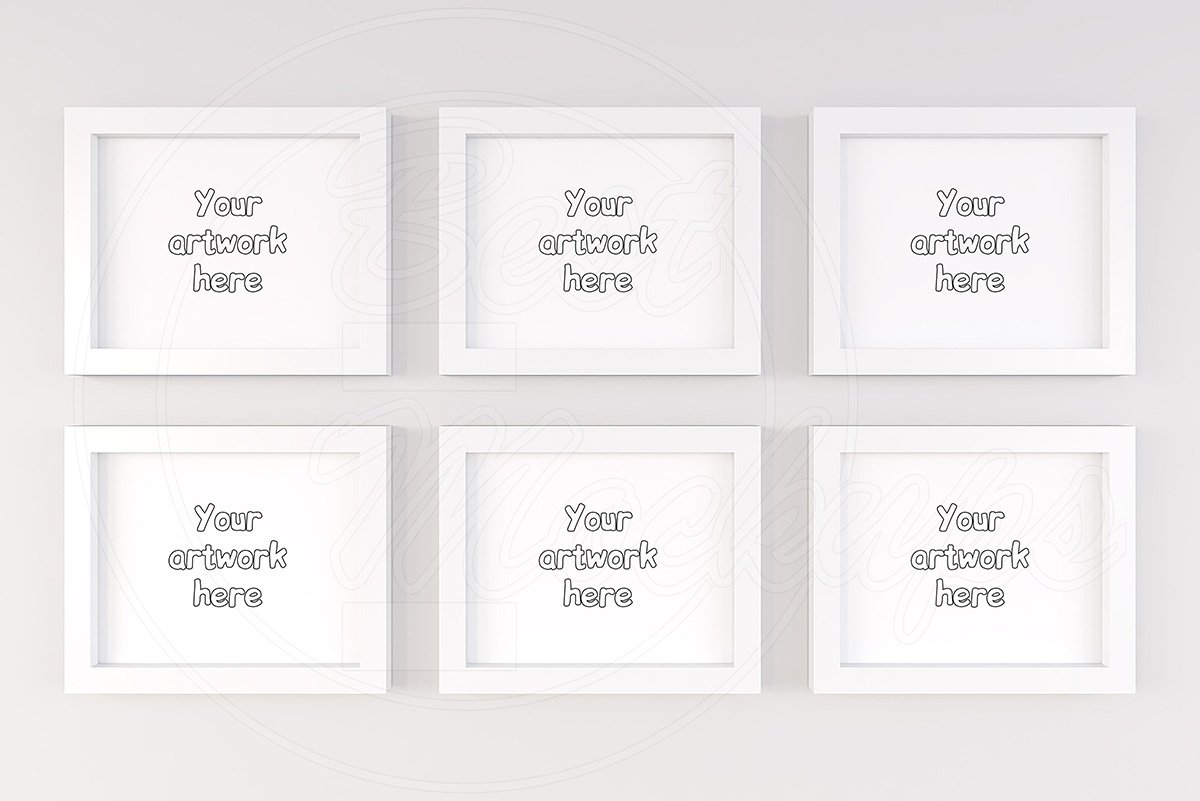Six digital frames mockup template (161550) | Mockups | Design Bundles