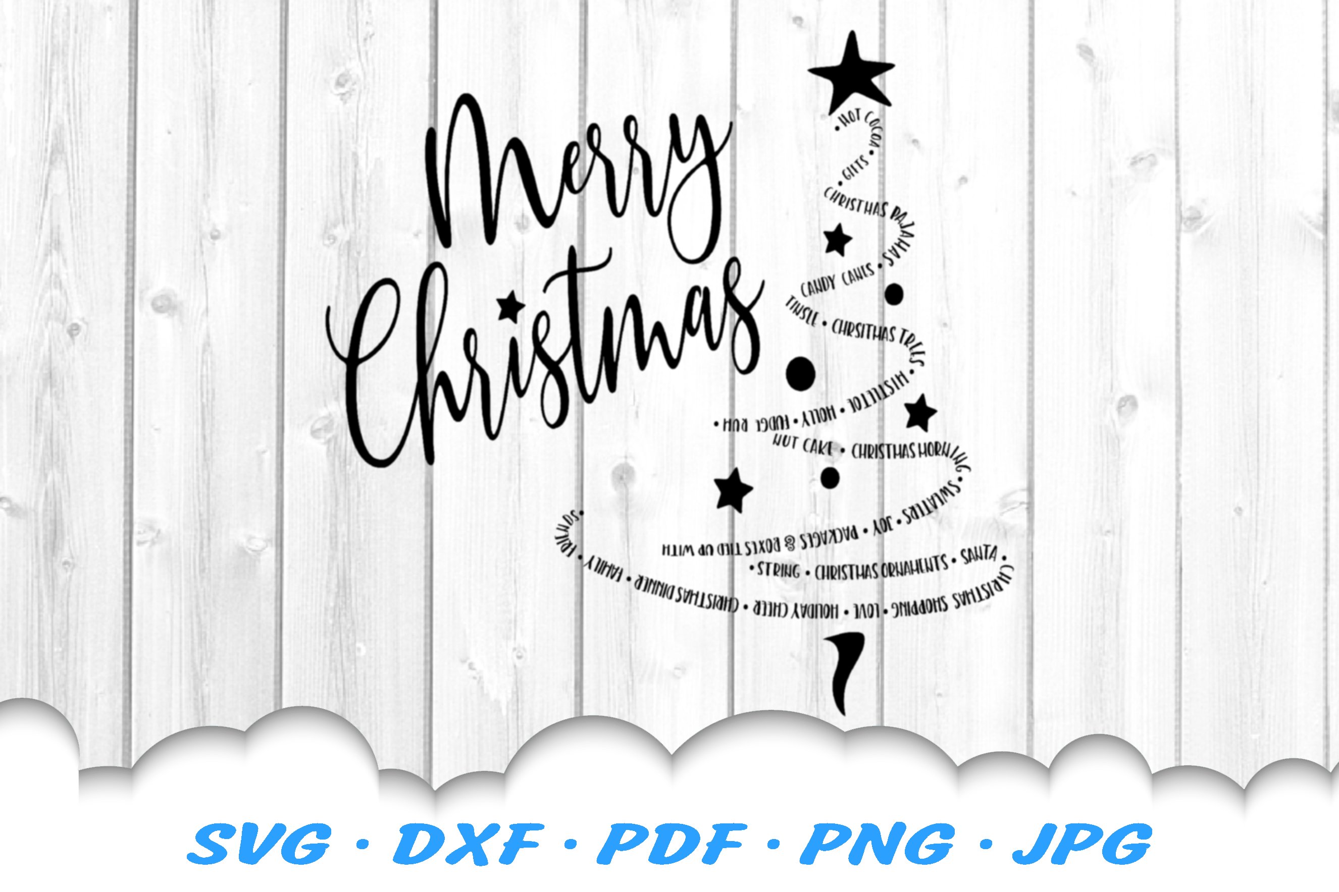 Merry Christmas Ornament SVG DXF Cut Files Bundle (412198 ...