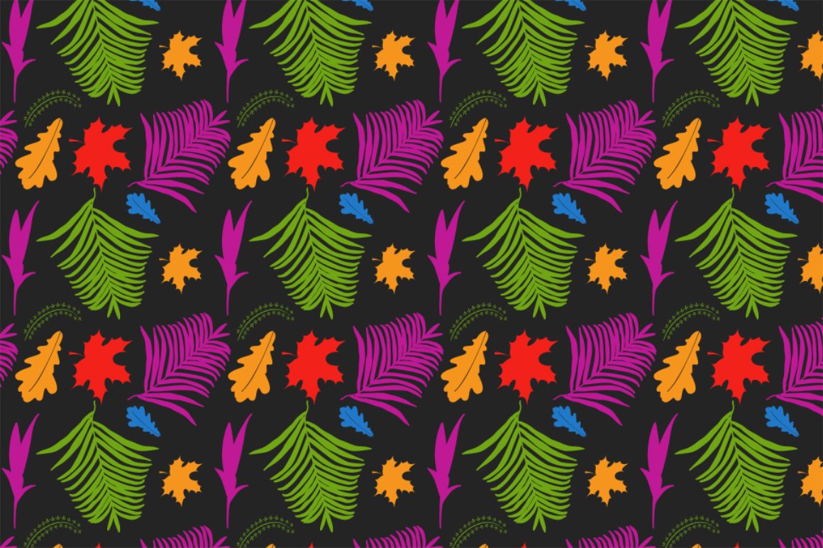 Leaves and Flowers Patterns for Photoshop