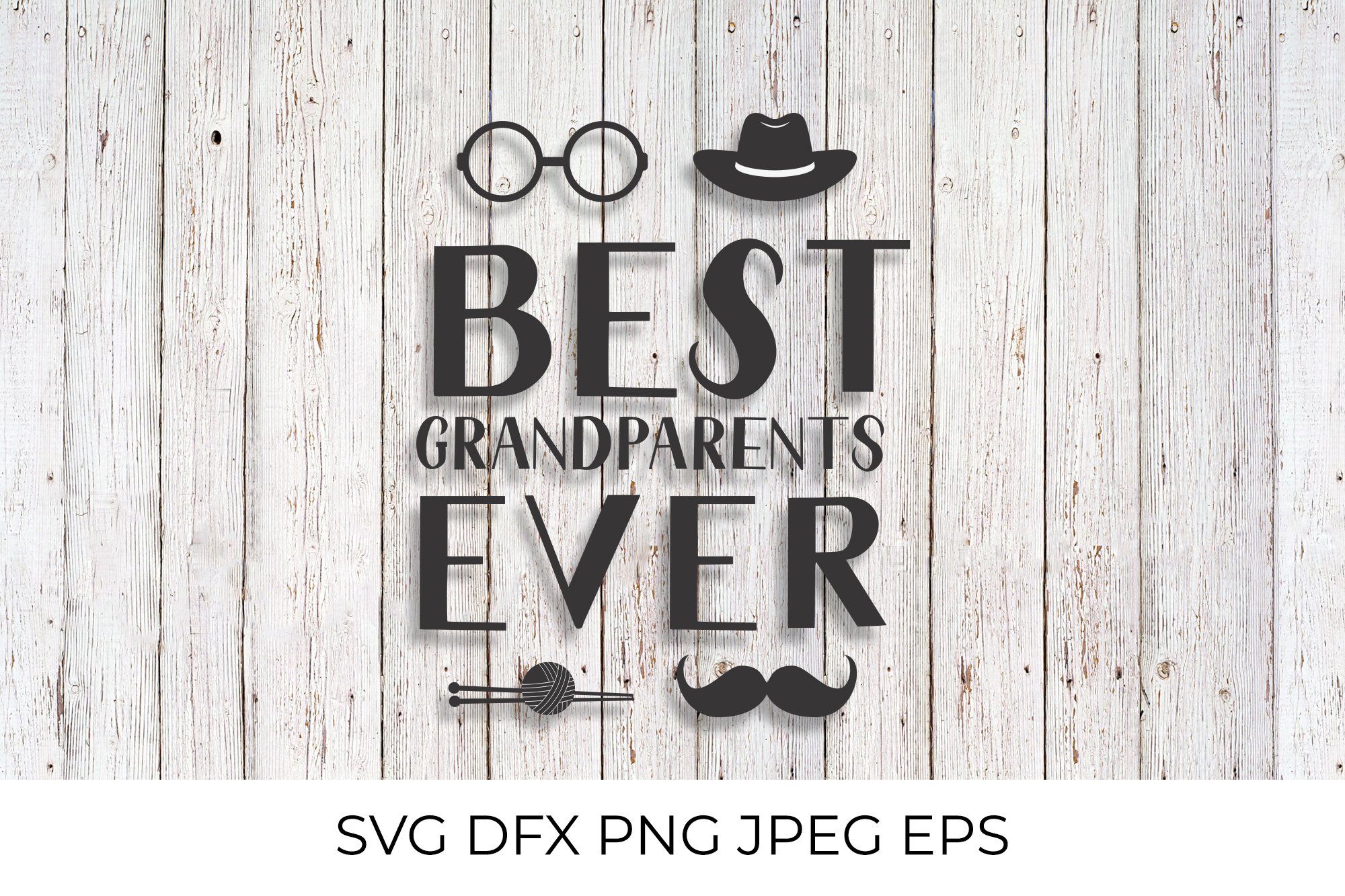 Best Grandparents Ever Lettering. Grandparents Day SVG (778226) | Hand ...