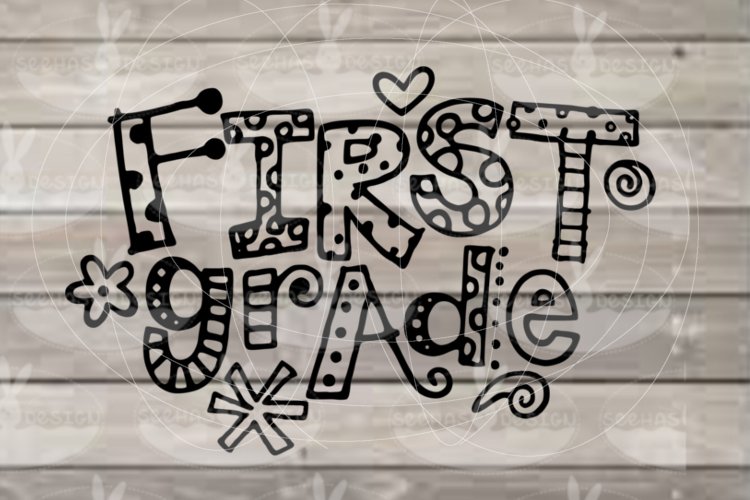 First grade SVG DXF Cutting File (278840) | SVGs | Design Bundles