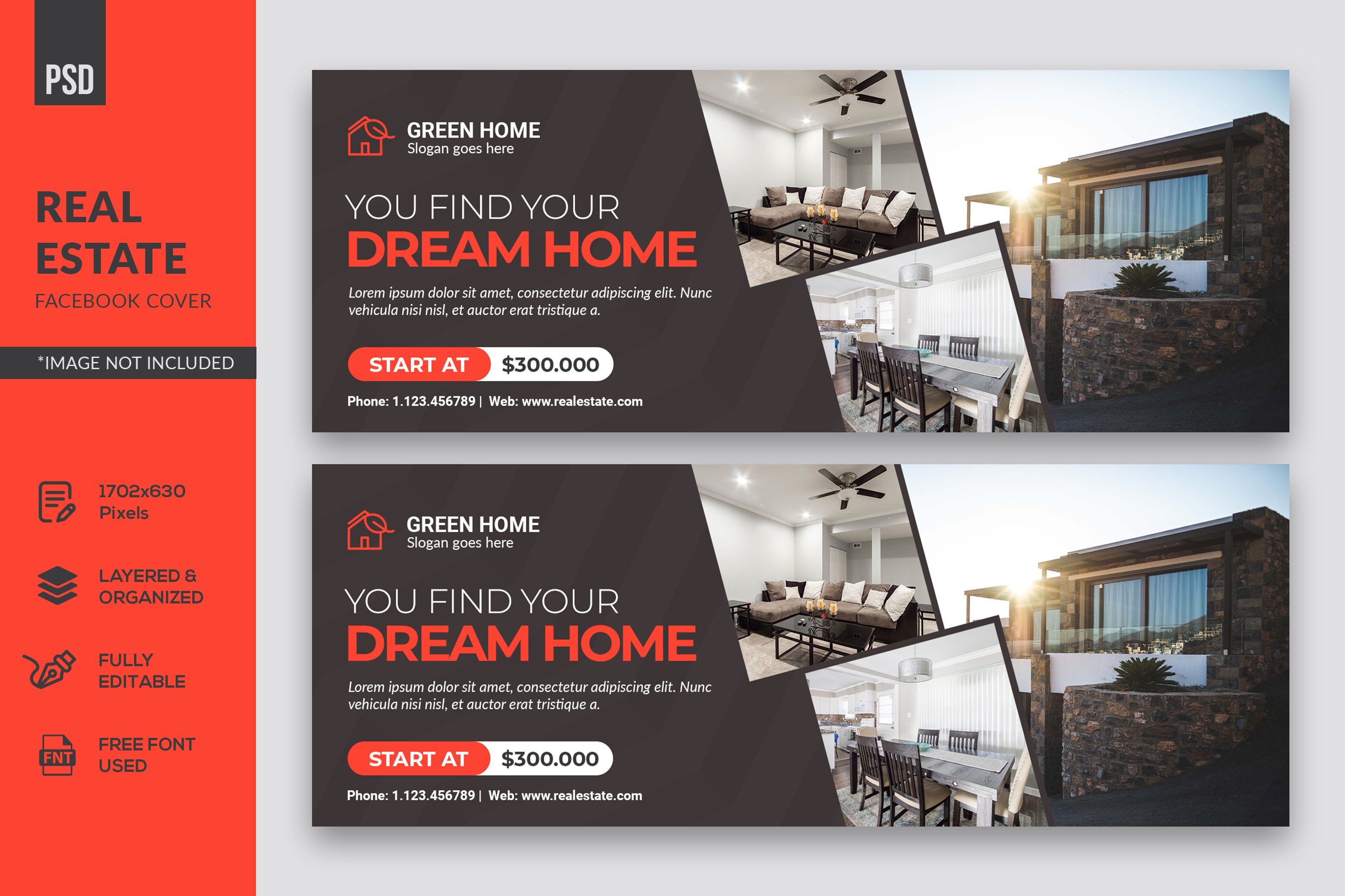 Real Estate Facebook Cover (1223346) | Facebook | Design Bundles