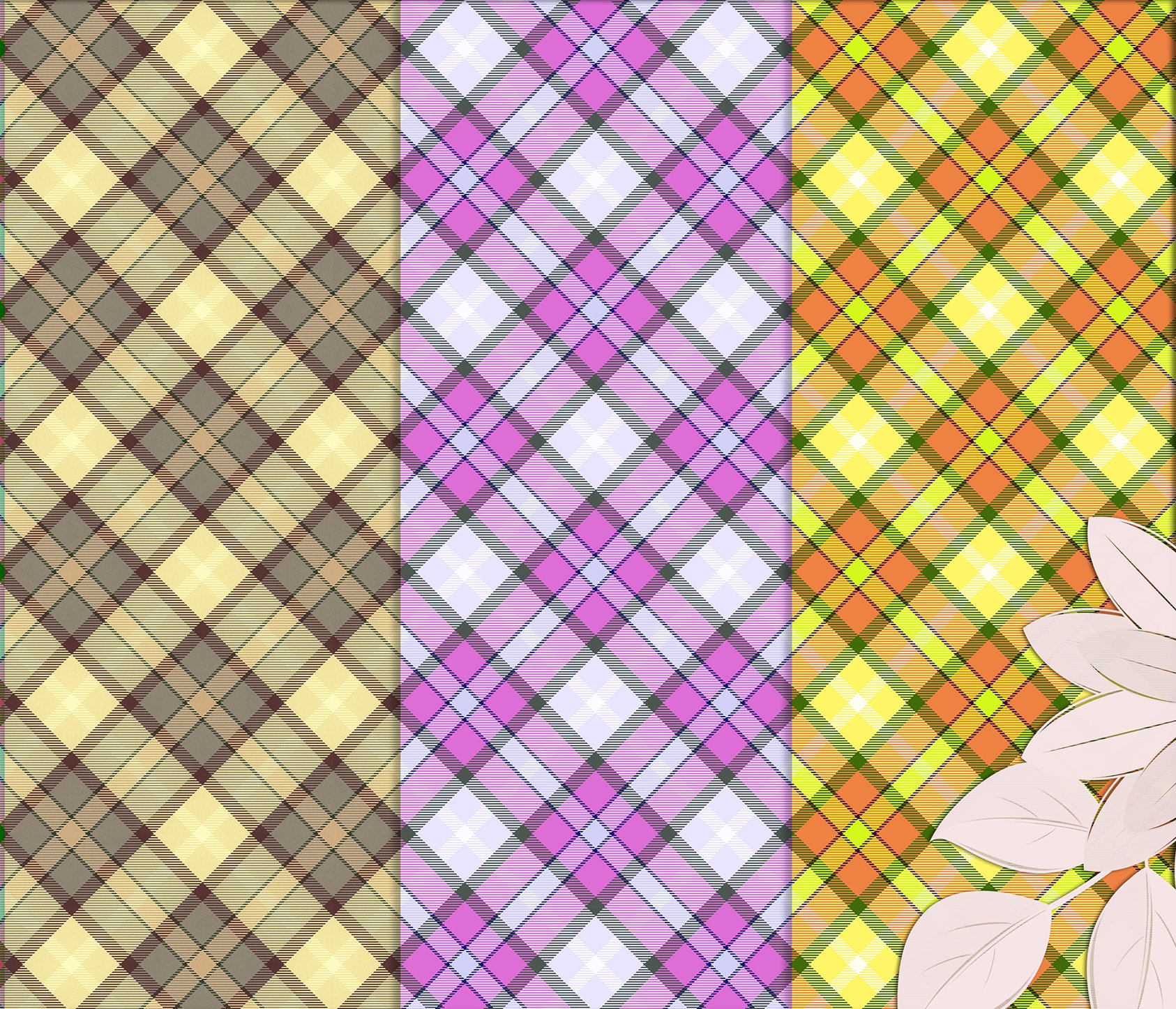 Colorful TARTAN PLAID Digital Scrapbook Paper (364432) | Backgrounds ...