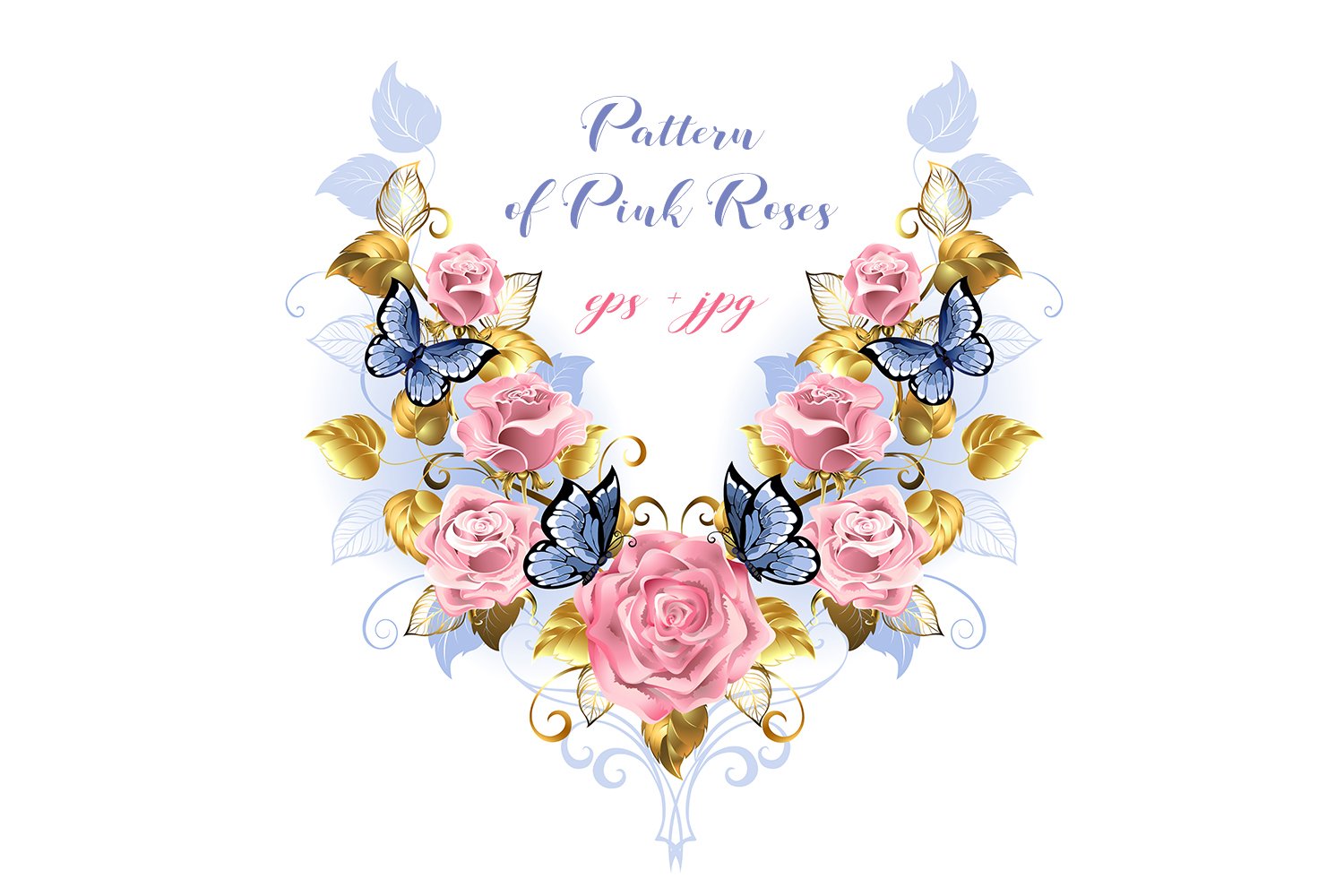 Pink Roses Bundle (219371) | Illustrations | Design Bundles