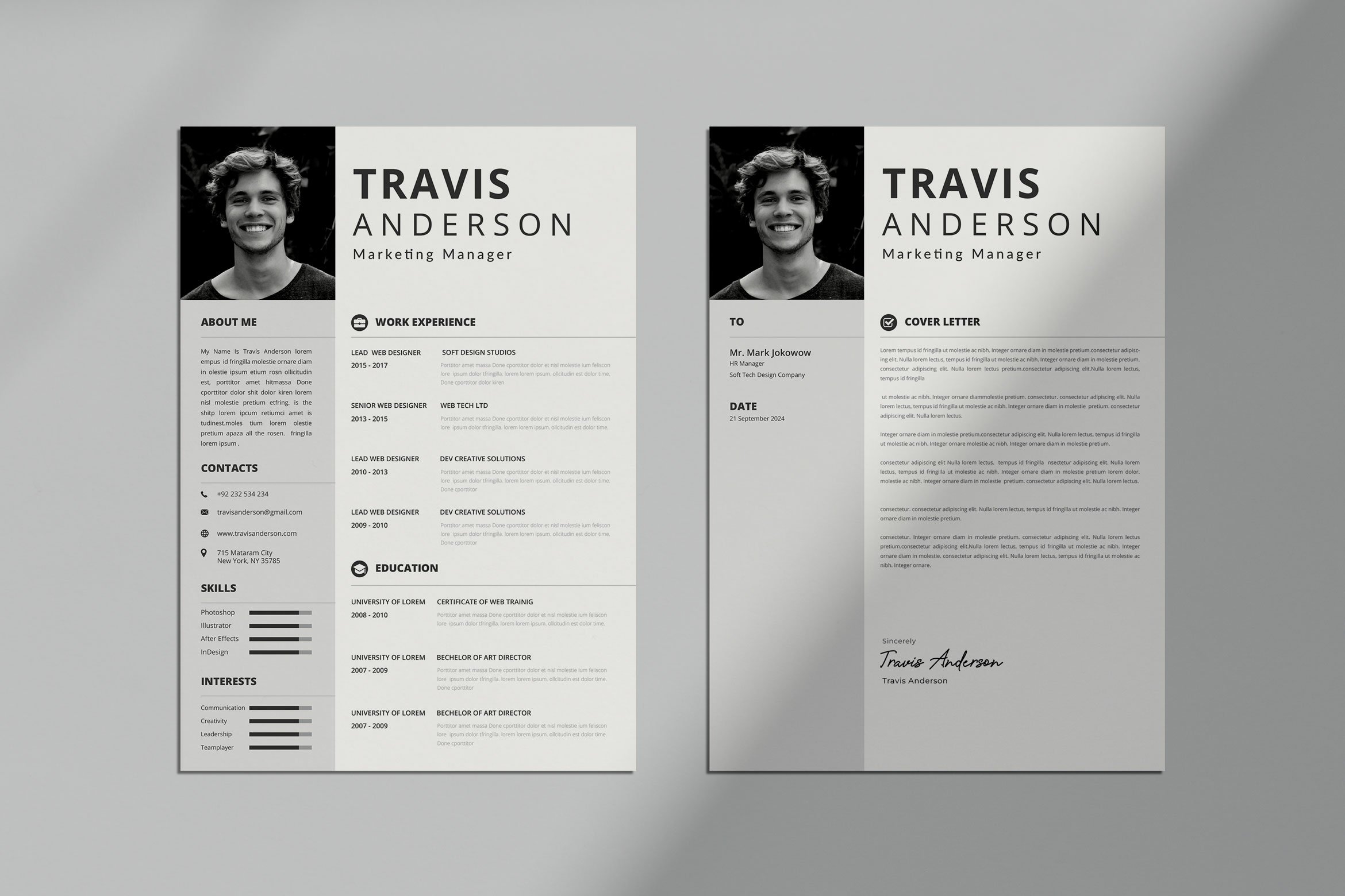 Professional CV Resume & Letter Template (1319696)