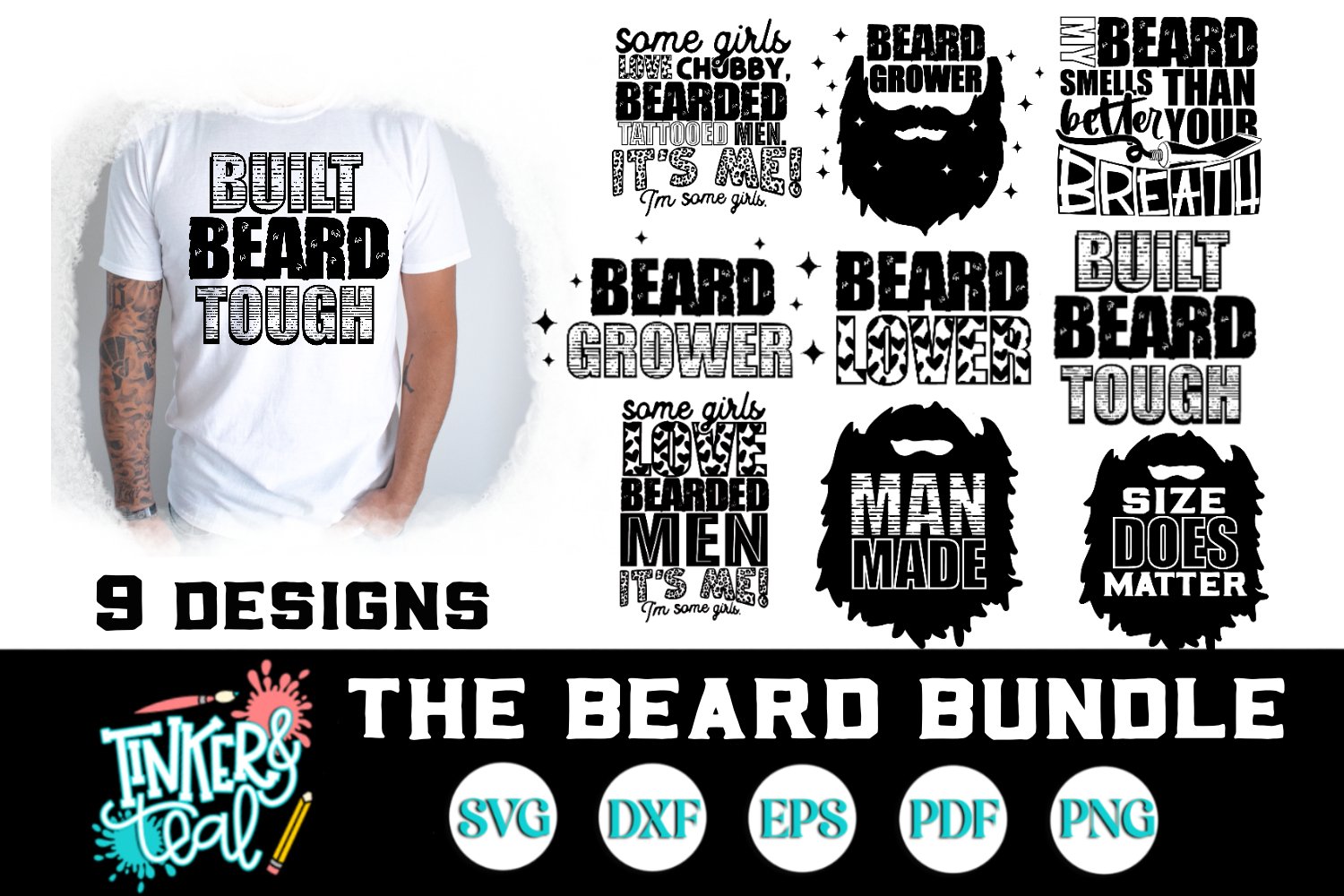 Clip Art & Image Files Size Does Matter Funny Beard Manly SVG Cut file ...