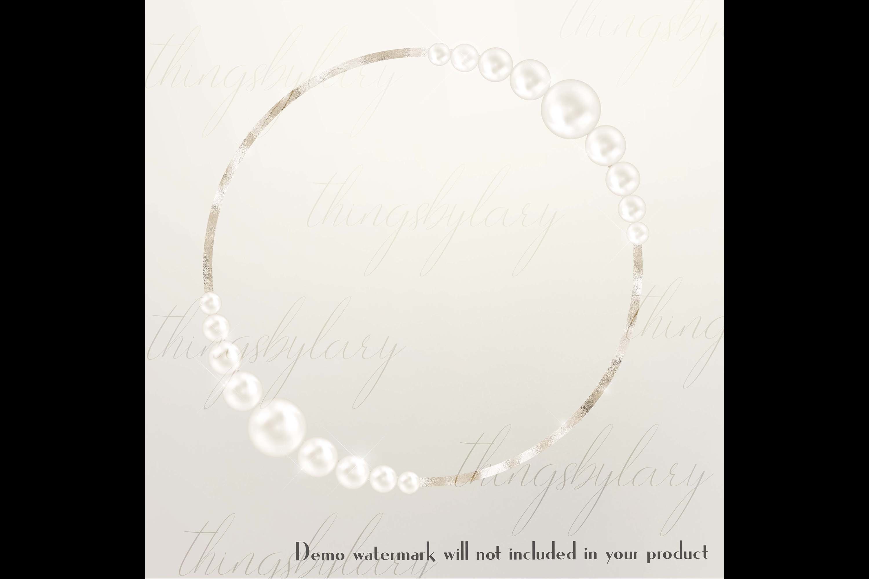 100 Pearl & Foil Circle Frames Clip arts Real Pearl Frames (564276 ...