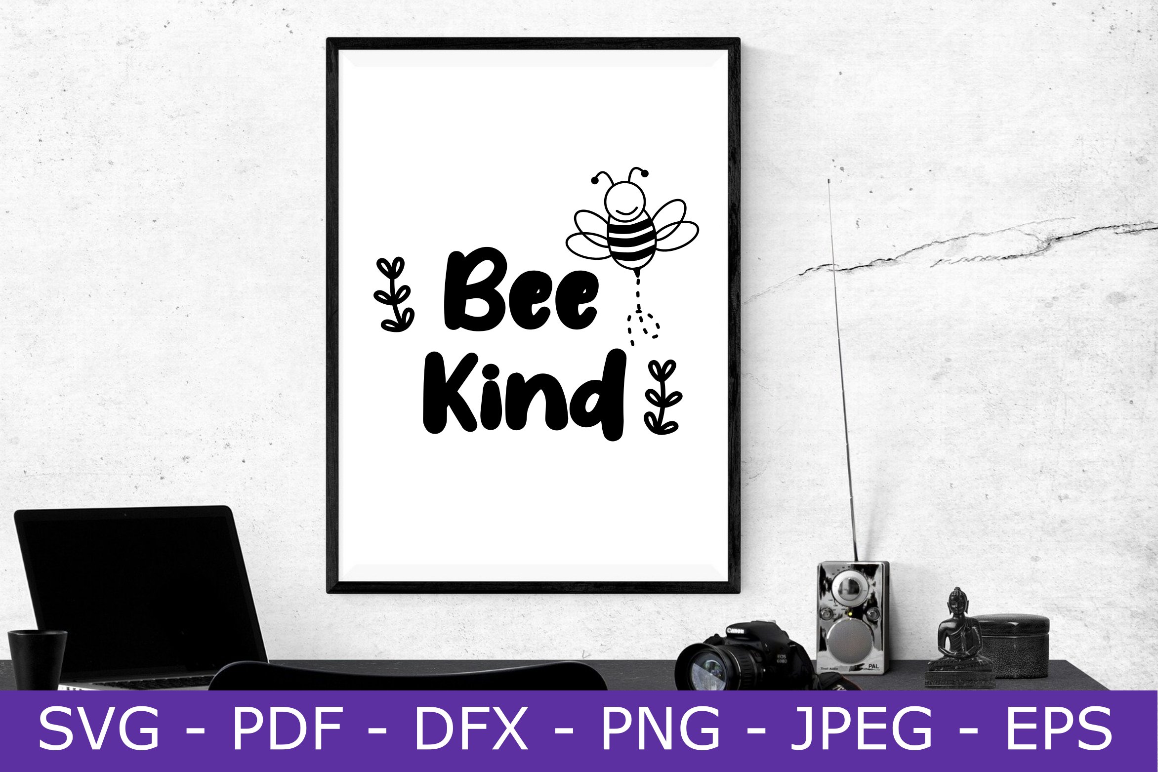 bee kind svg (1405902) | SVGs | Design Bundles