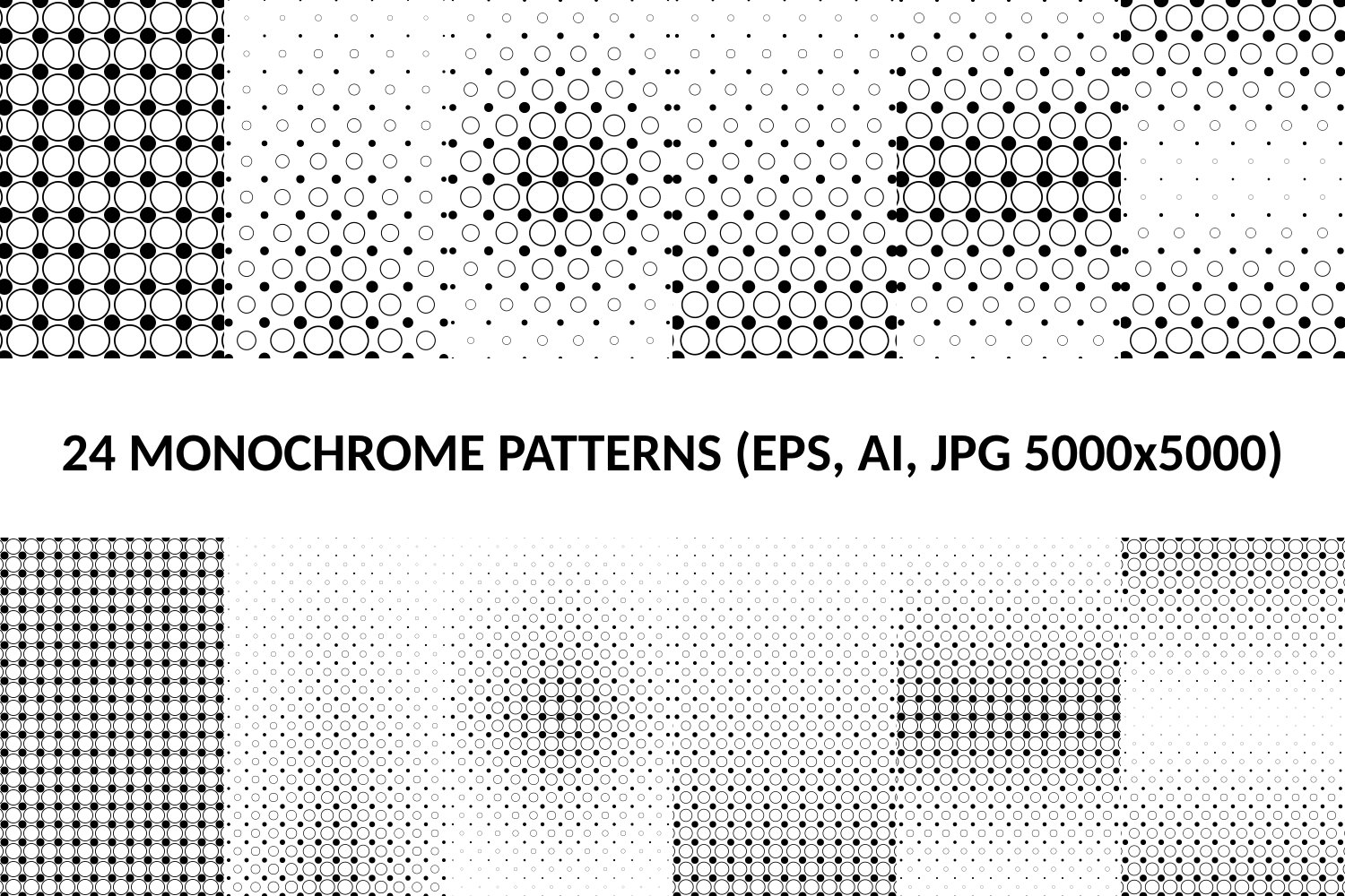 24 Circle Patterns AI, EPS, JPG 5000x5000 (29540) | Backgrounds ...