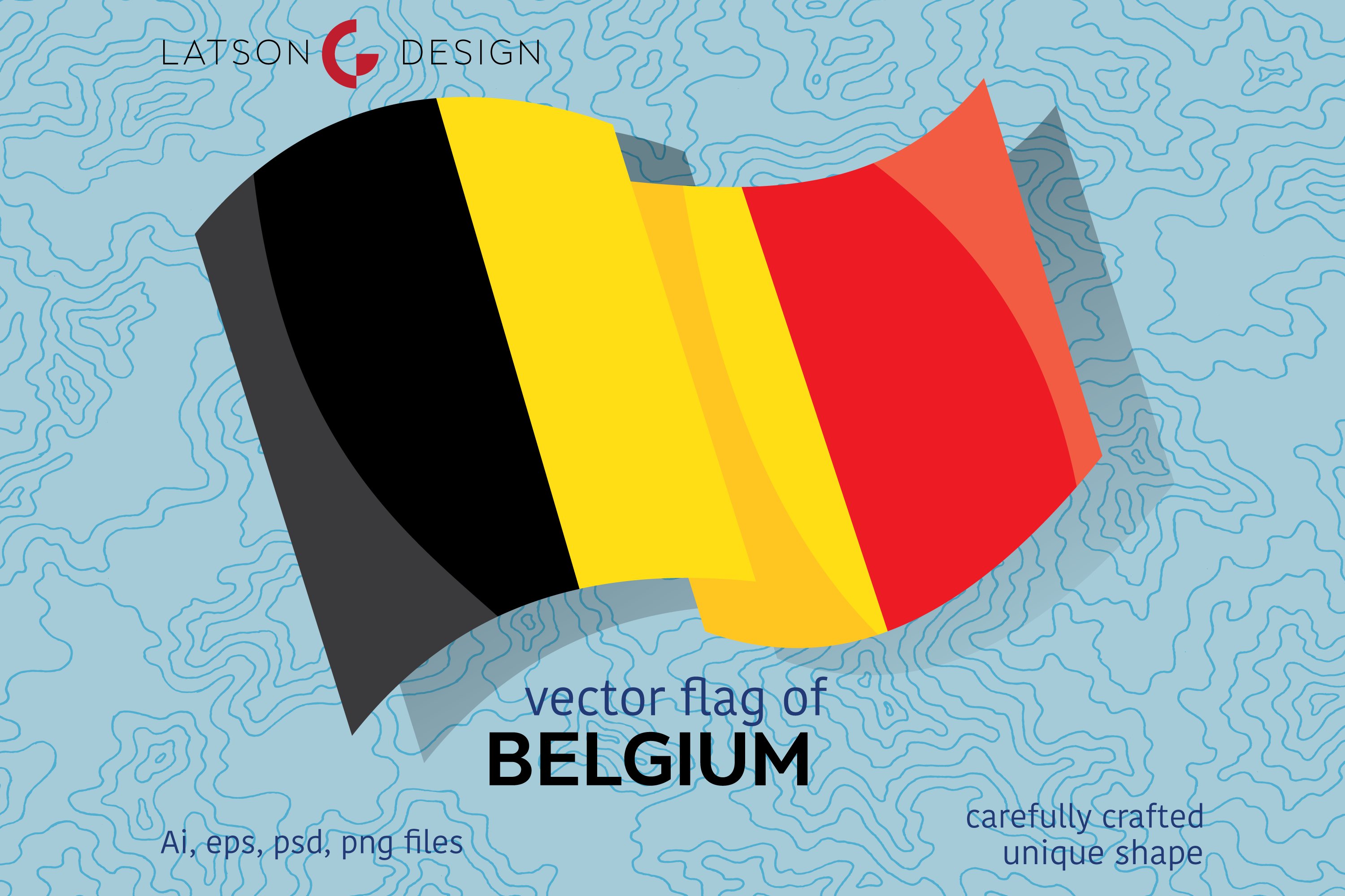 Belgium flag, unique shape