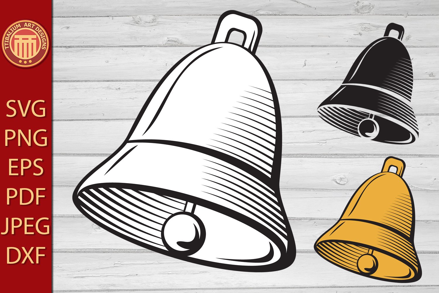 Bell - eps, jpg, dxf, svg, pdf, png files