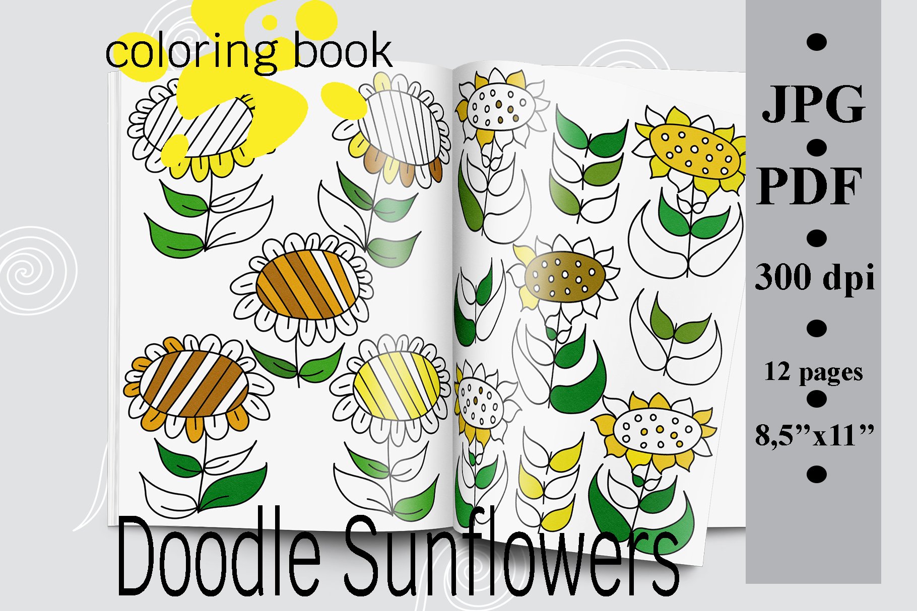 Sunflower Coloring Book Pages