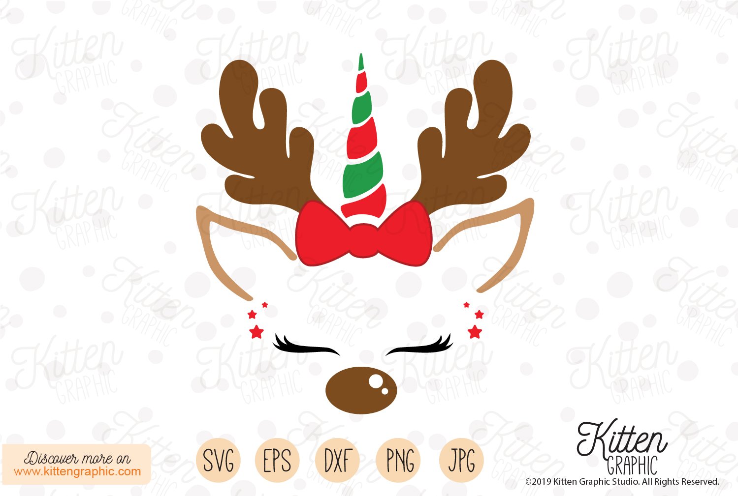 Reindeer Unicorn Christmas (785011) | SVGs | Design Bundles