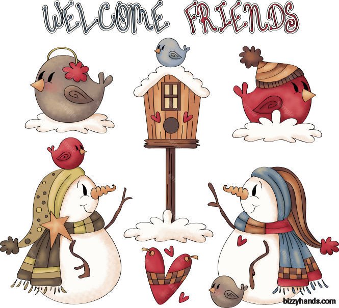 Welcome Friends 1 Clip Art (79282) | Illustrations | Design Bundles