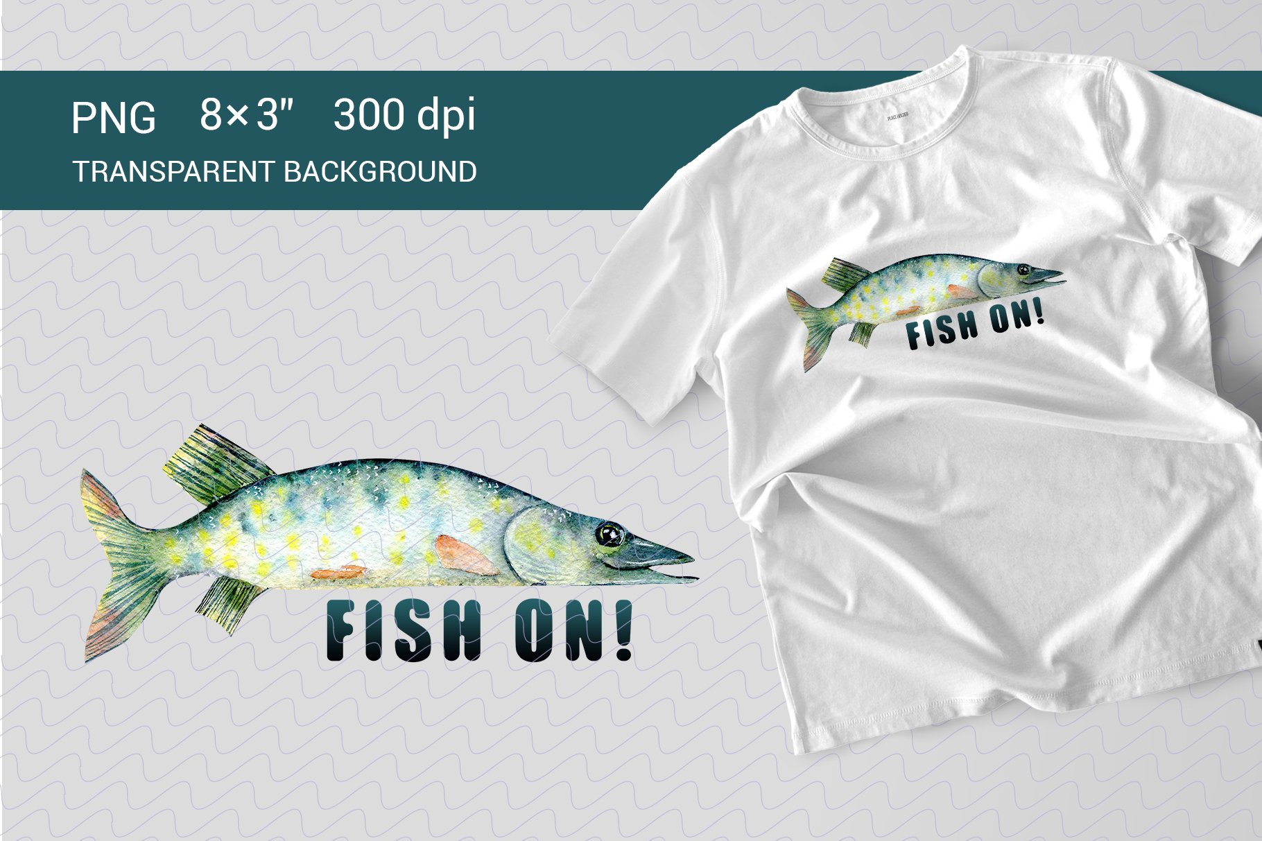 Fish on. Sublimation PNG (674480) | Sublimation | Design Bundles