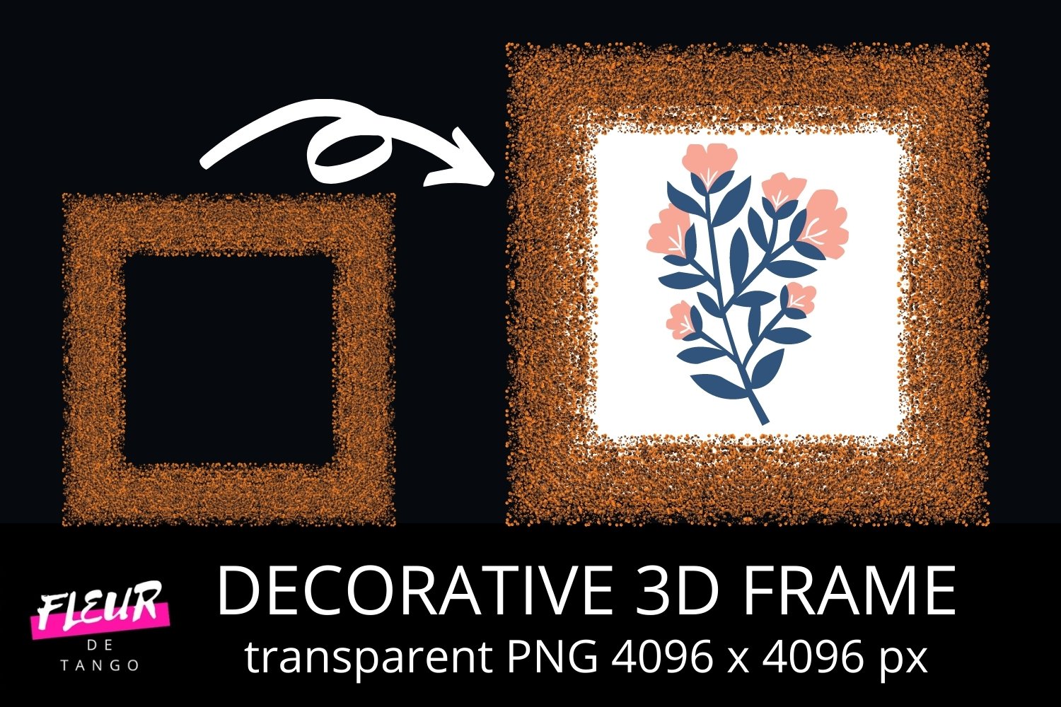 3D FRAME Clipart (1051924) | Illustrations | Design Bundles