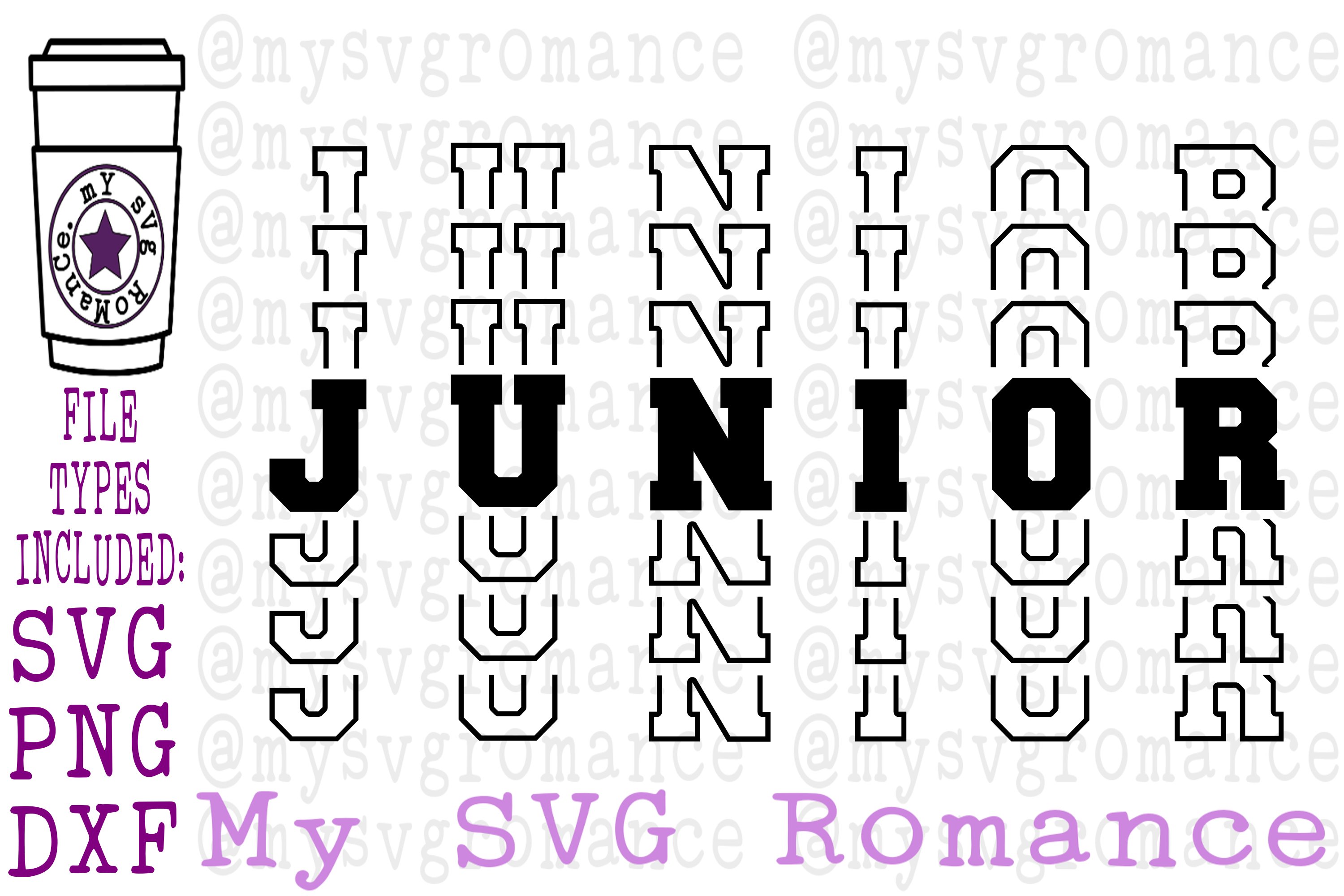Junior - Word Mirror SVG PNG DXF High School Junior (364217) | Cut ...