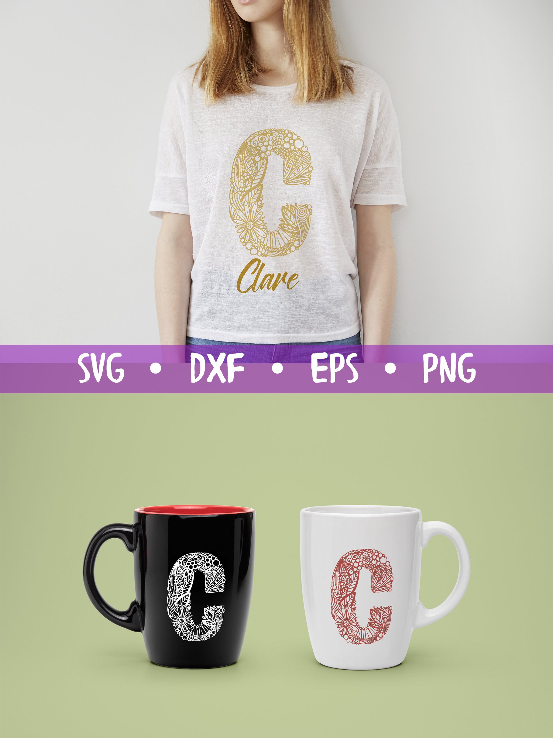 LETTER C SVG CUT FILE (300738) | Hand Lettered | Design Bundles