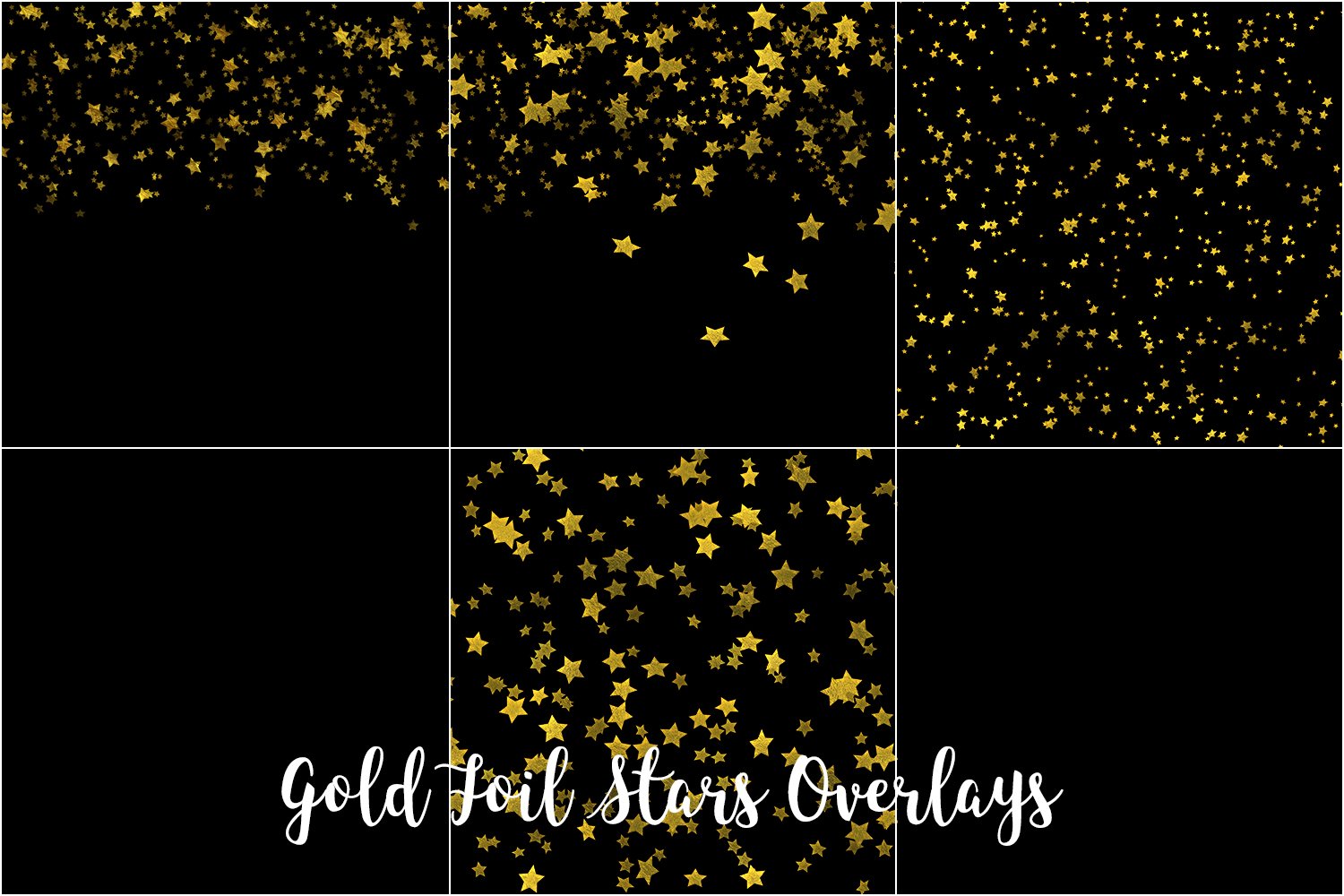 Gold Foil Stars Overlays, Gold Stars Confetti (210606) | Decorations ...