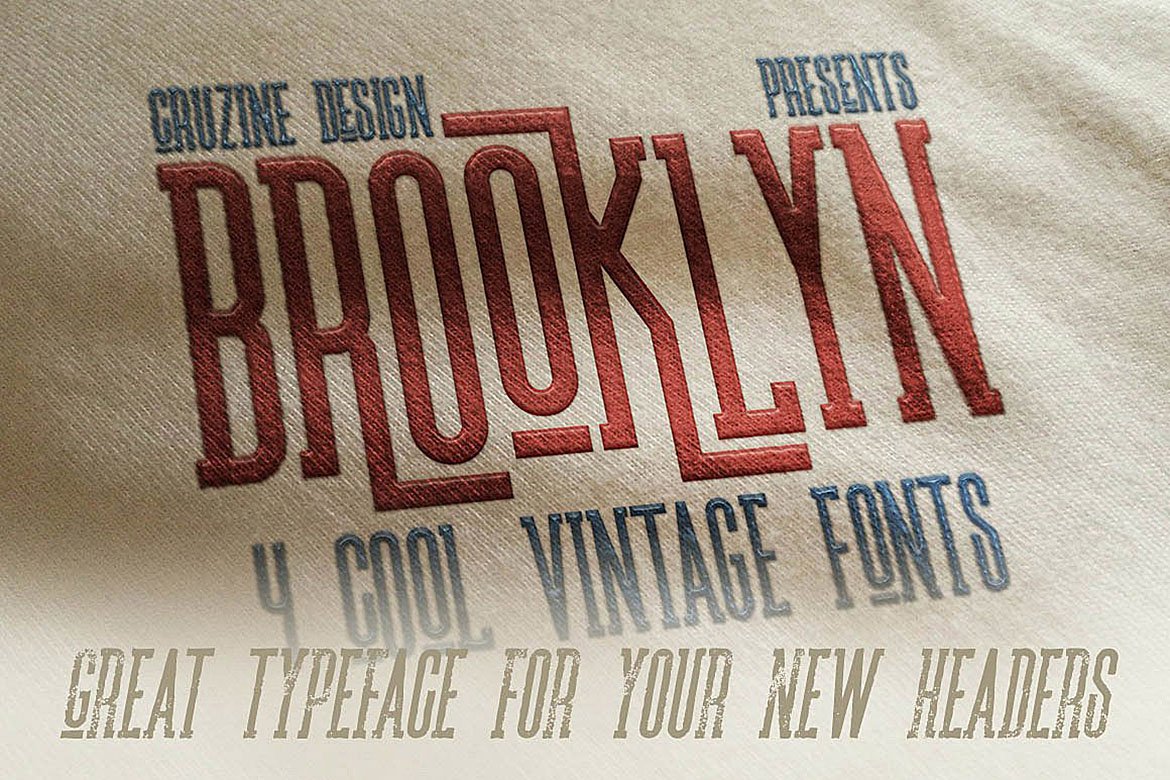Brooklyn Typeface (38598) | Display | Font Bundles