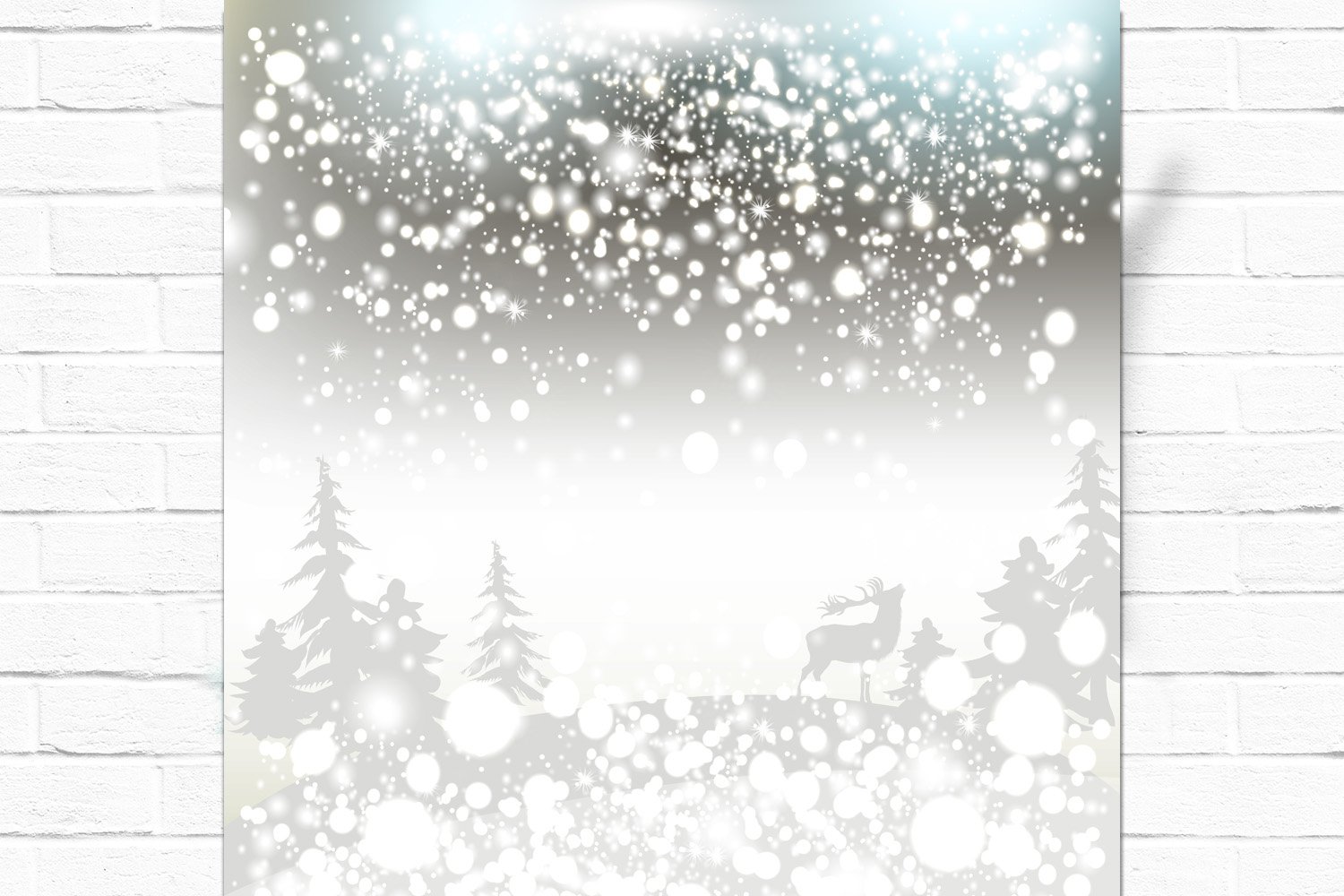 Christmas set of silver backgrounds (161308) | Backgrounds | Design Bundles