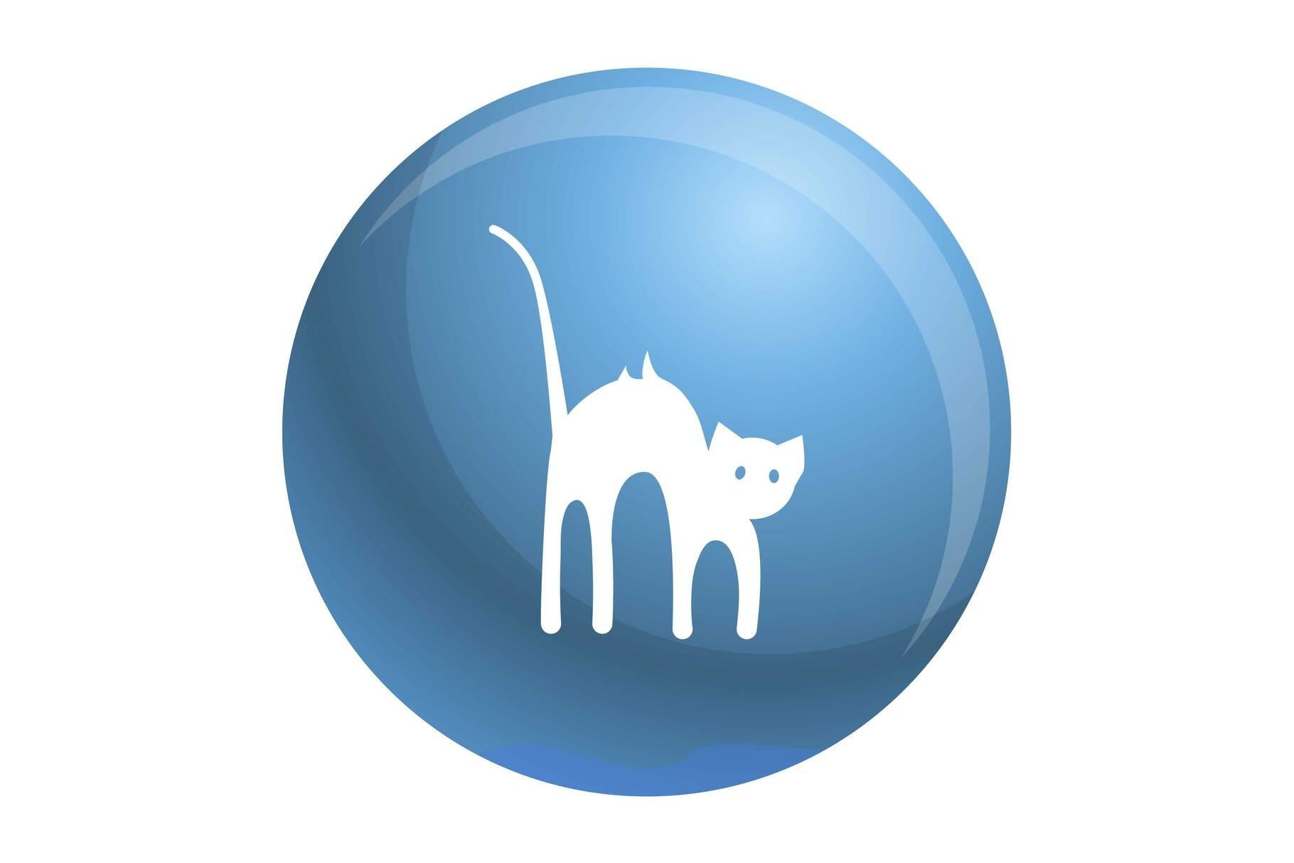 Scary cat icon, simple style (1391894) | Icons | Design Bundles
