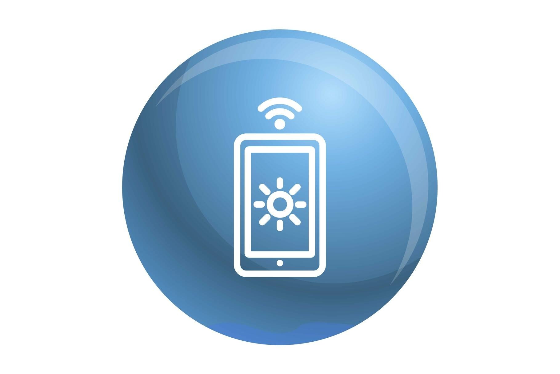 Light smart control icon, outline style (1398361) | Icons | Design Bundles