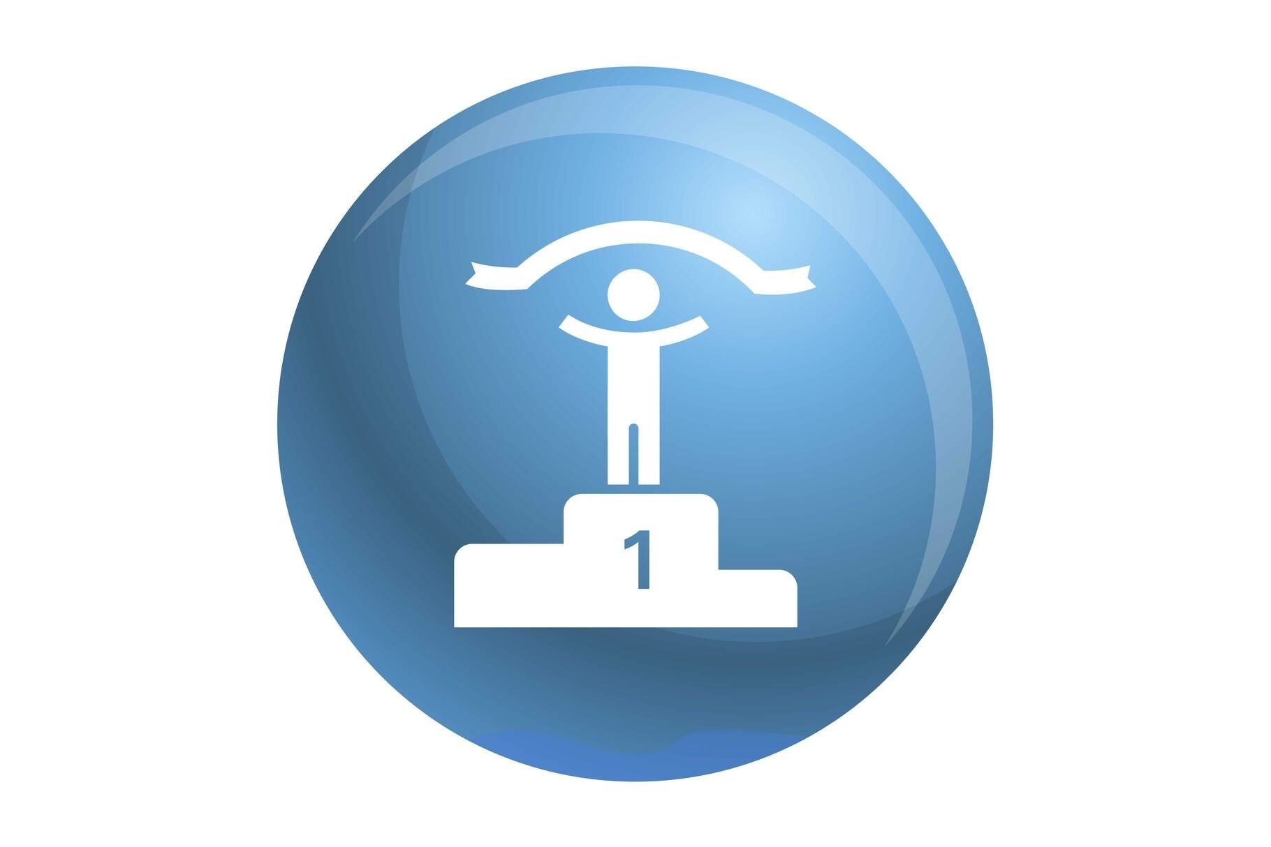 First podium place icon, simple style (1398434) | Icons | Design Bundles