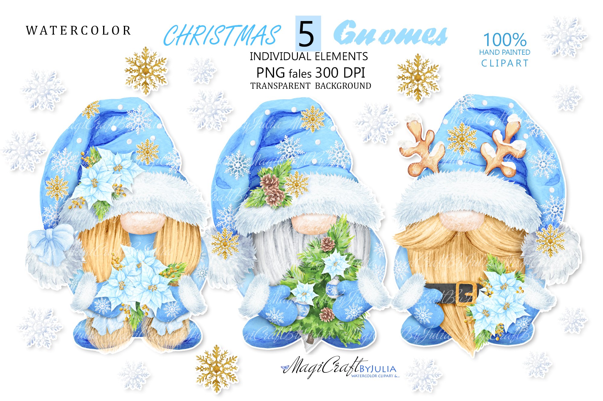 Gingham Gnome Clipart PNG Bundle Gingham Gonks Bundle hand drawn ...