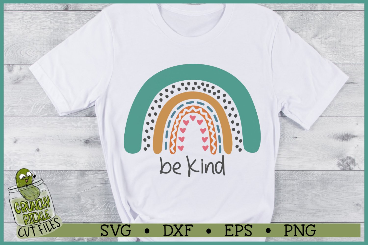 Boho Rainbow - Be Kind Inspirational SVG File