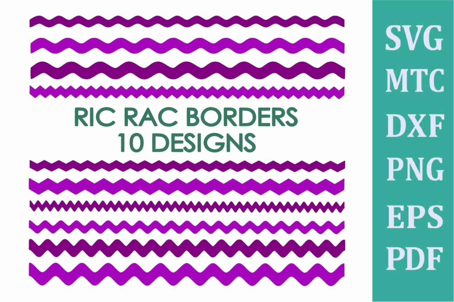 Simple Rick Rack Borders Silhouette Rickrack Royalty Free Images,