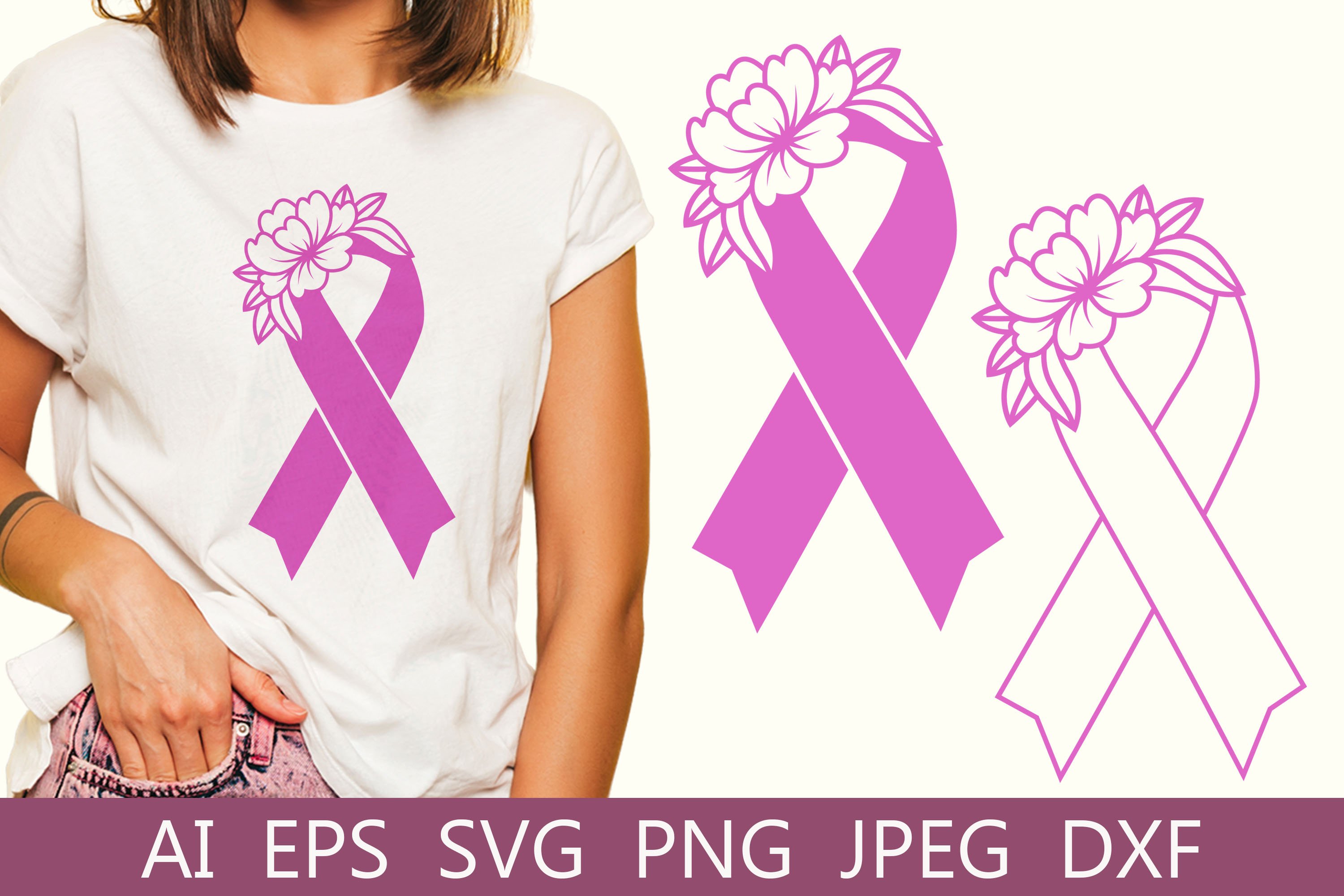 Breast Cancer Ribbon Vector Png