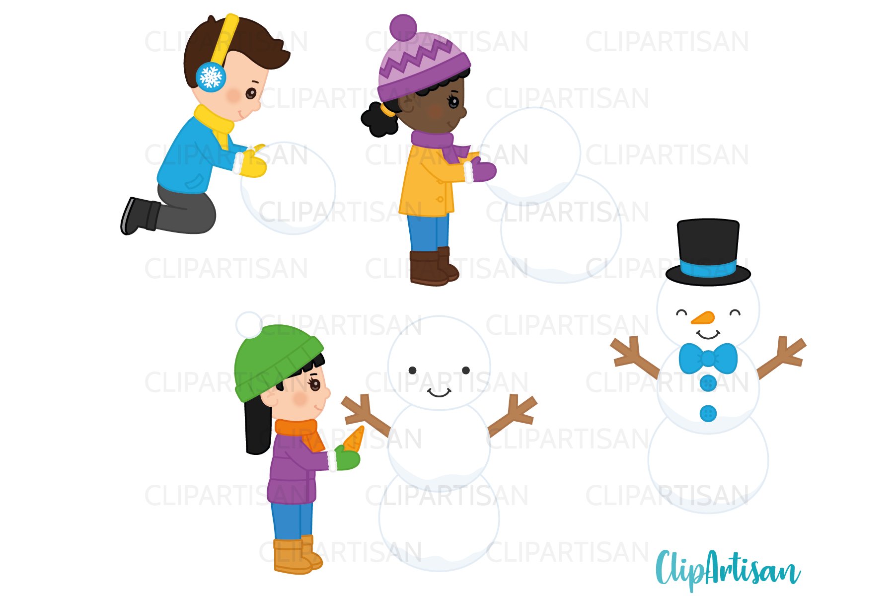 Make A Snowman Clipart