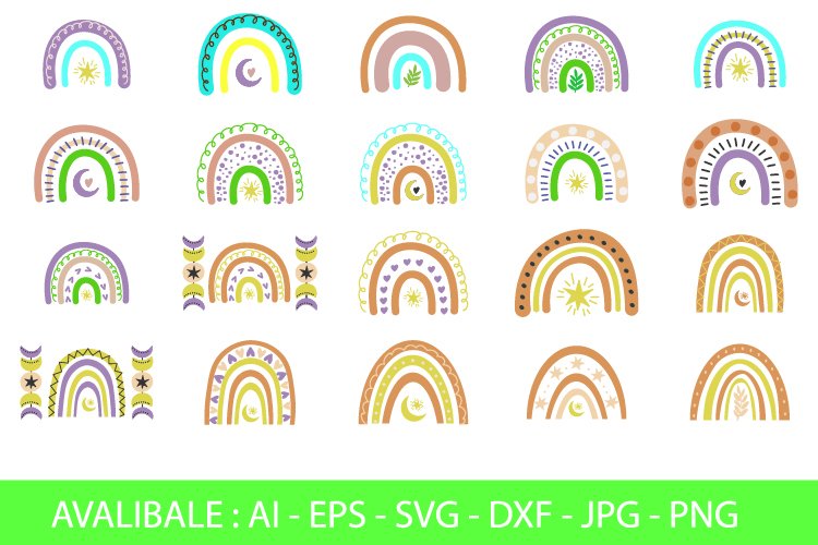 Rainbow design Vector Bundle (1841450) | Illustrations | Design Bundles