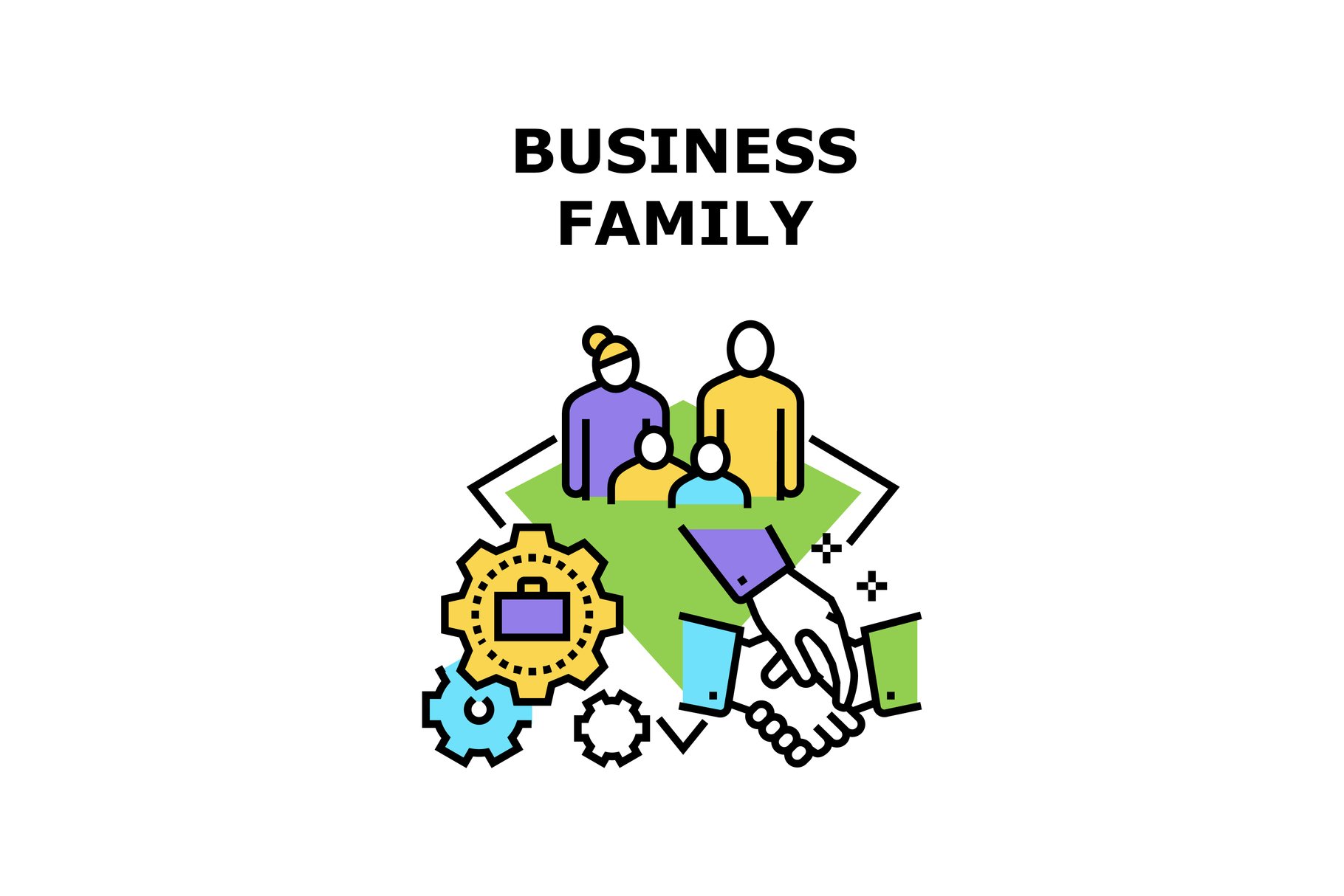 Business family icon vector illustration (1789681) | Icons | Design Bundles