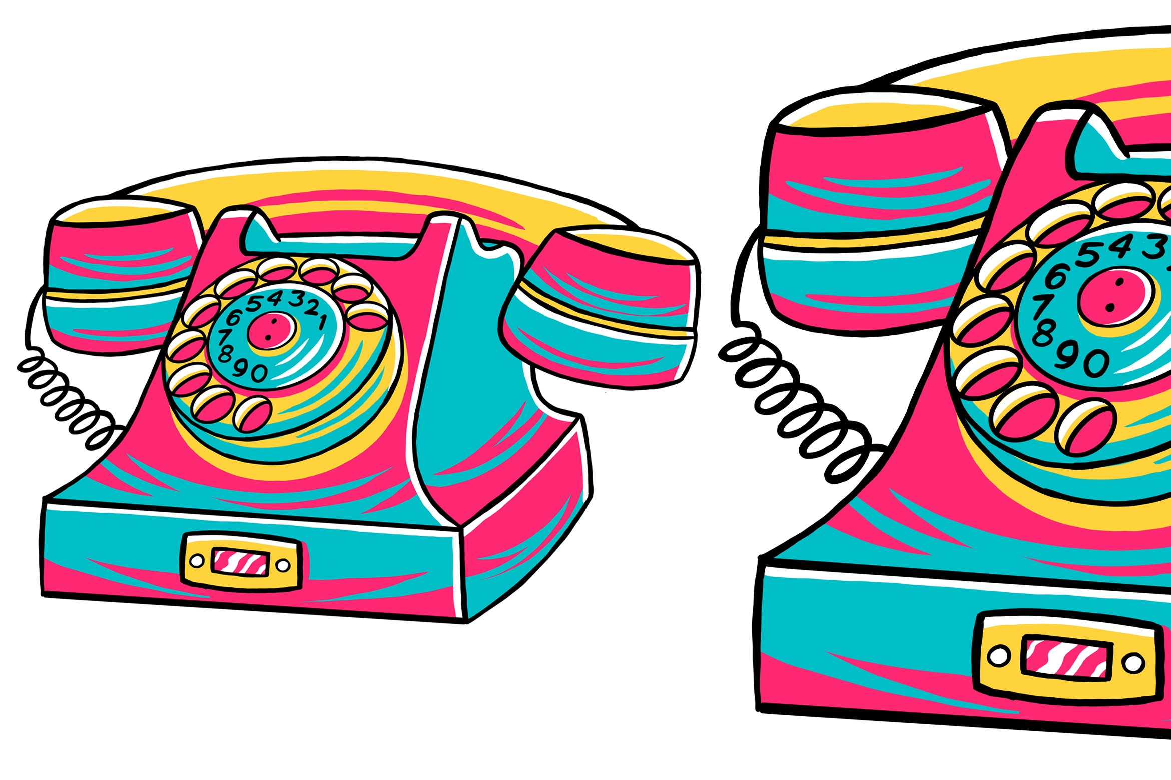 Telephone 90's Vibe Vector (1856951) | Vectors | Design Bundles