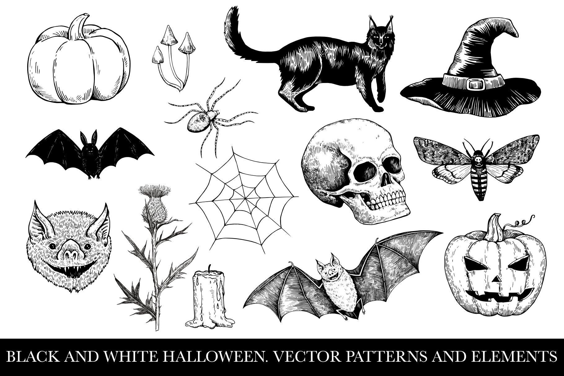 Halloween Clipart For Kids Black And White