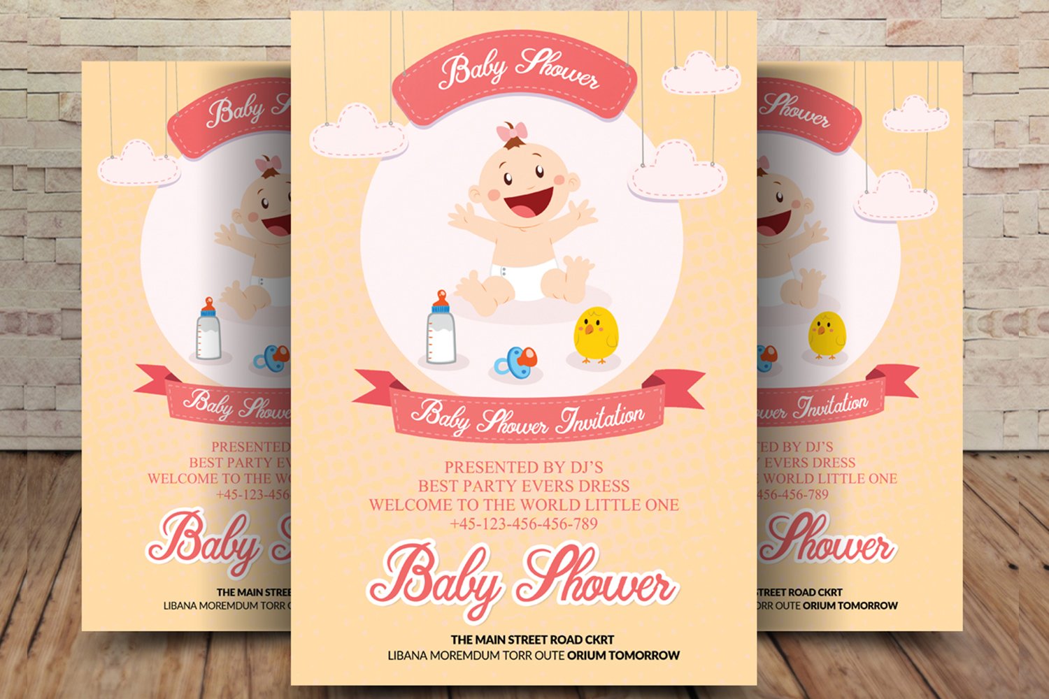 Baby Arrivals Flyer Template (479029) | Flyers | Design Bundles