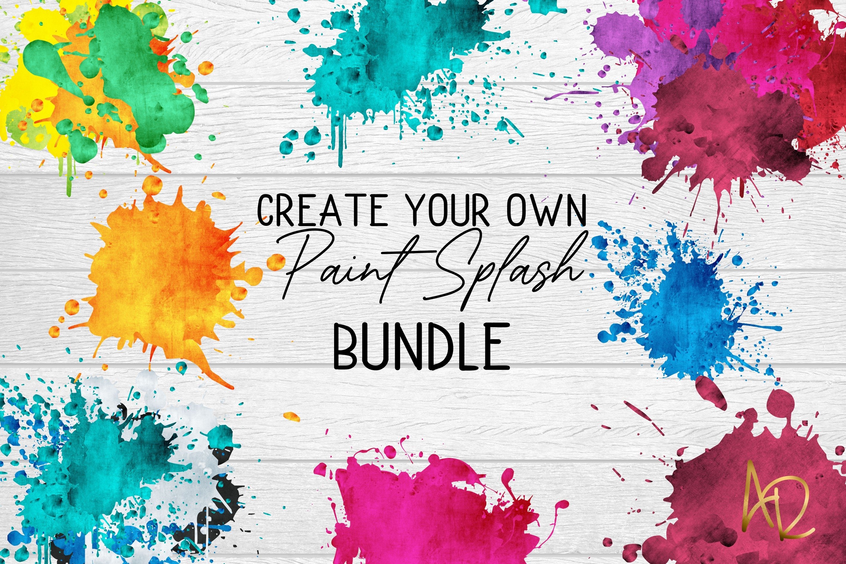 Sublimation Background Colour/Paint Splashes PNG bundle vol2 (926584 ...
