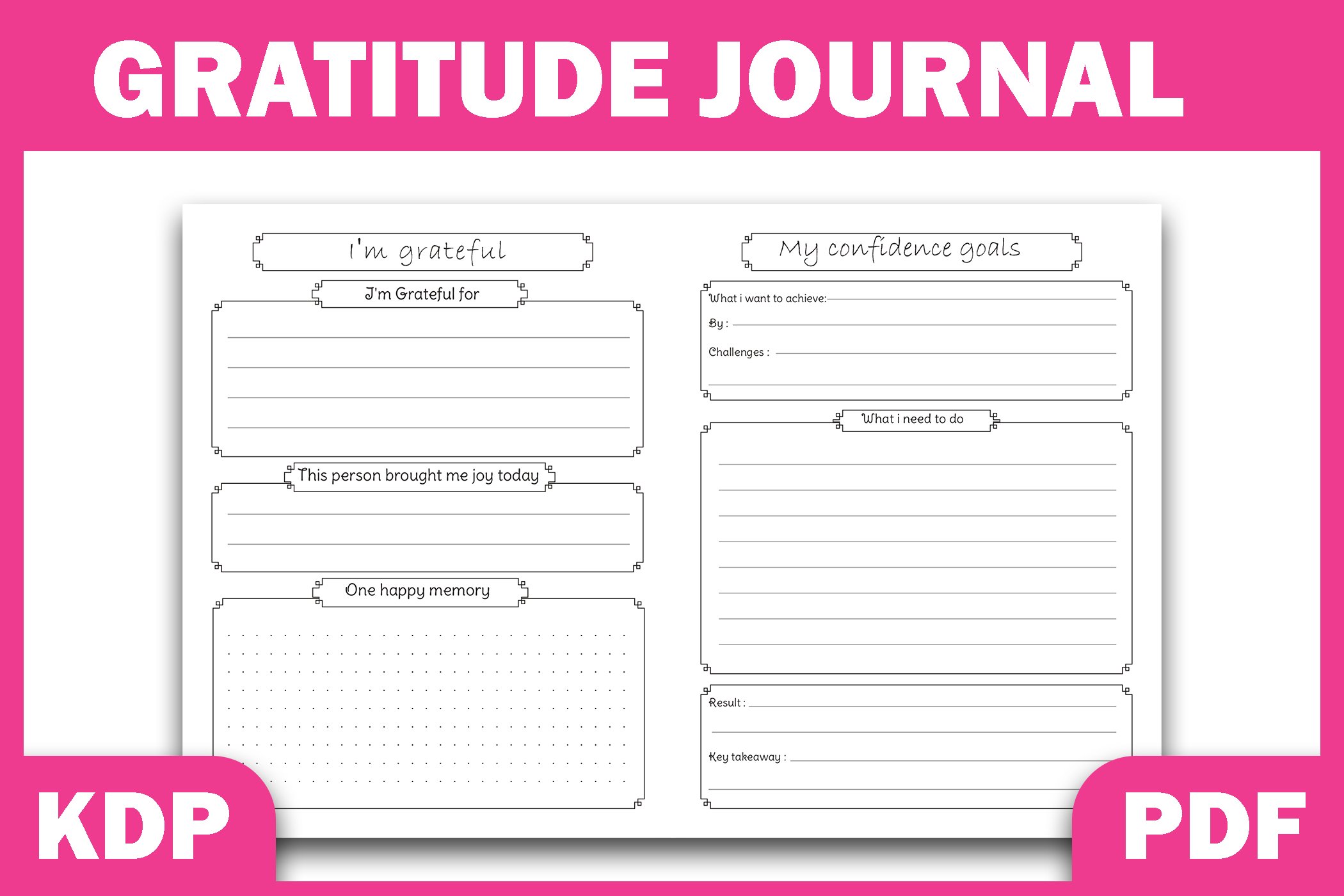 Positivity Diary & Gratitude Journal | KDP Template (921781) | Book ...