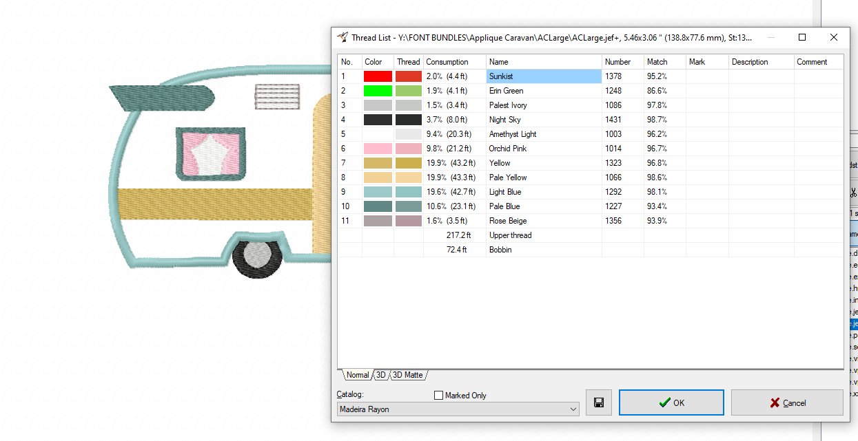 'Applique Caravan' Machine Embroidery Design