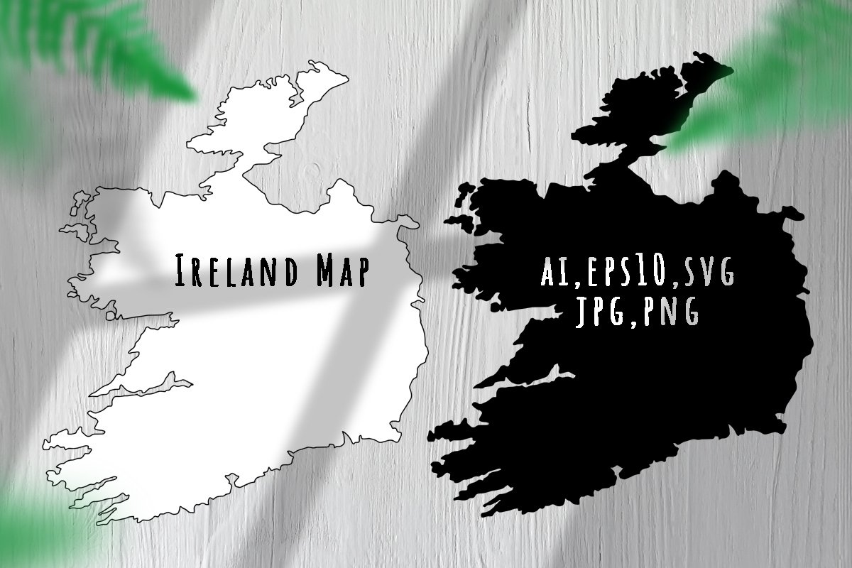 the Ireland map. Basis silhouettes bundle (1184280) | SVGs | Design Bundles