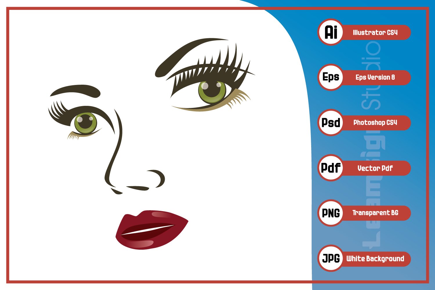 Beautiful Woman Face Clipart